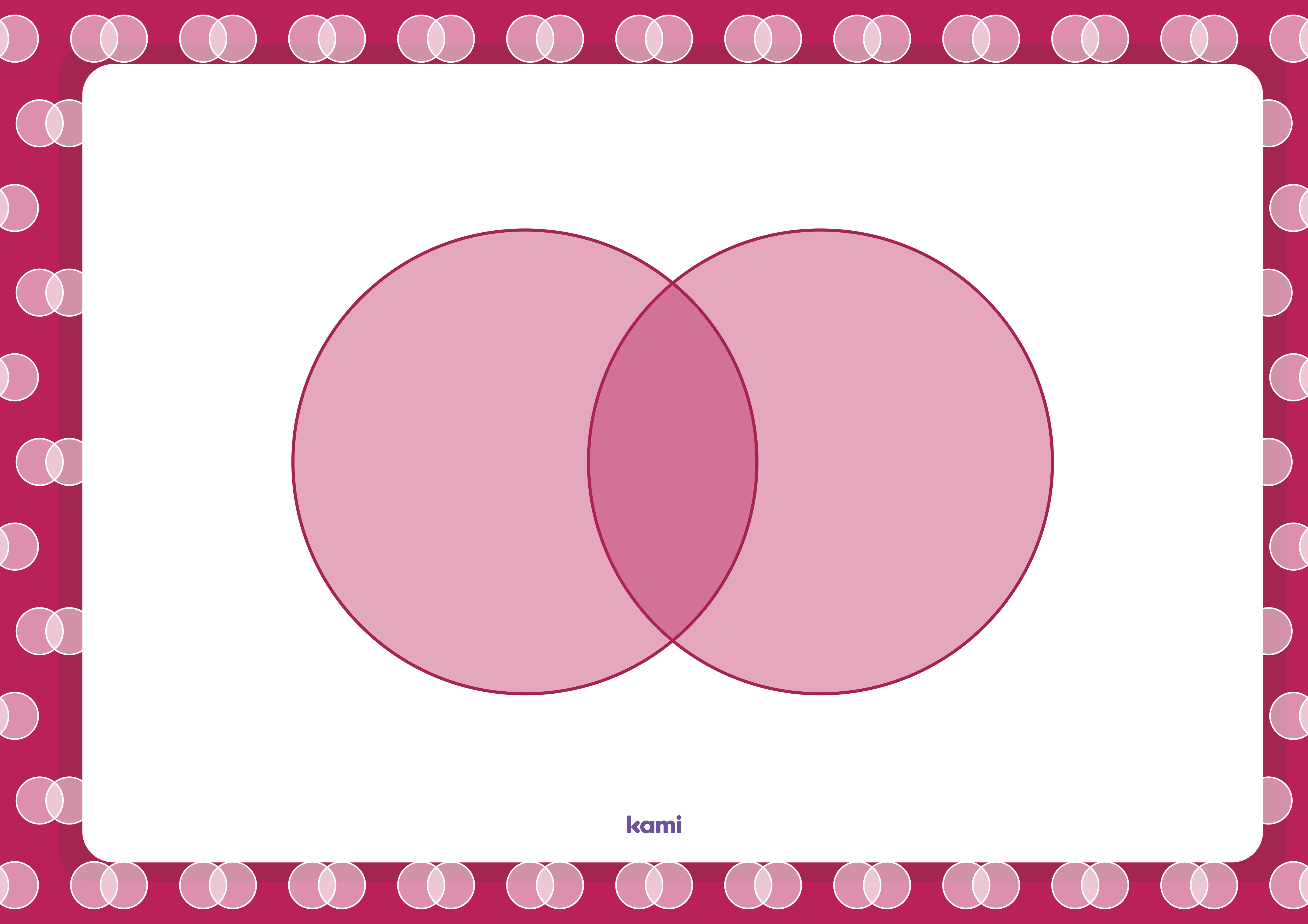 Venn Diagram | Two Circles Pink Landscape for Teachers | Perfect for ... Venn Diagram | Two Circles Pink Landscape for Teachers | Perfect for ...