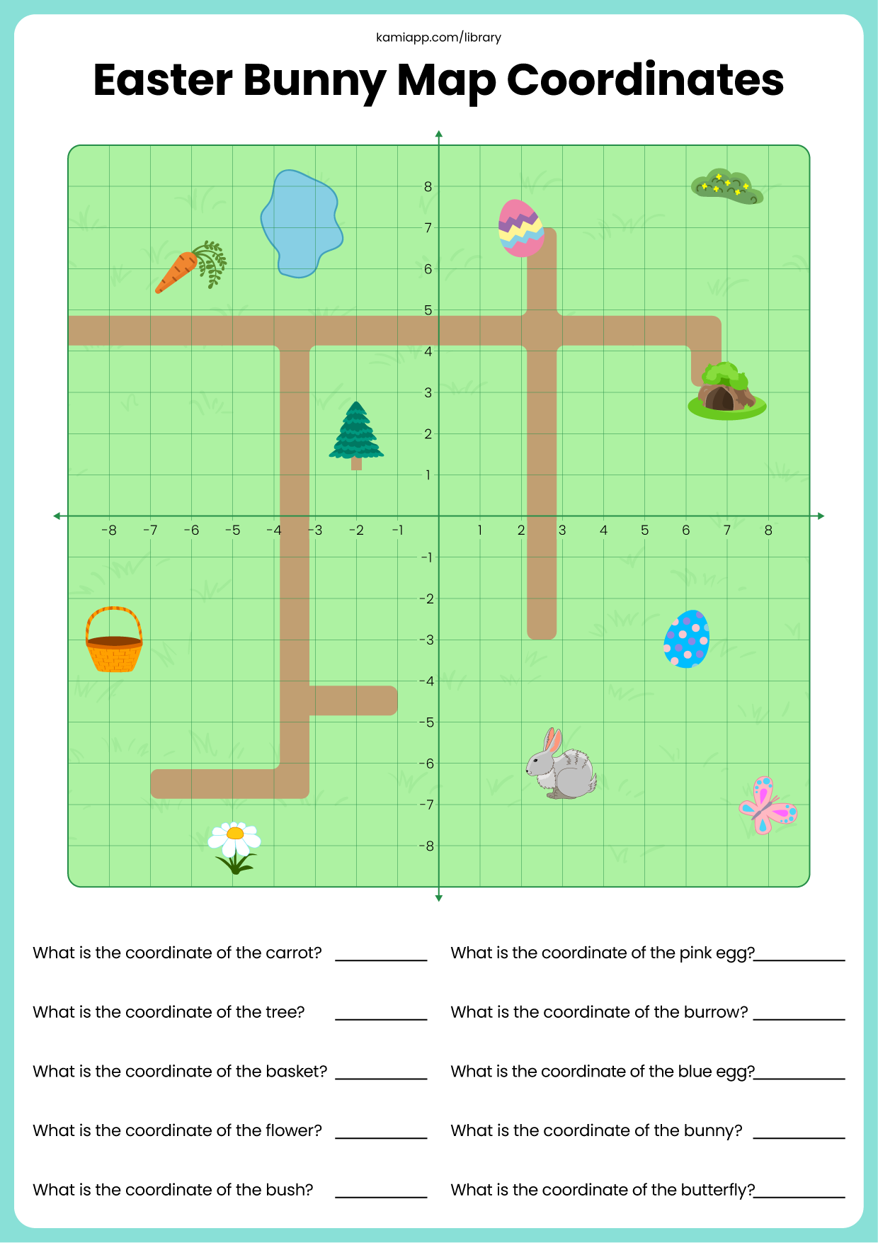 Easter Bunny Map Coordinates | Kami Library