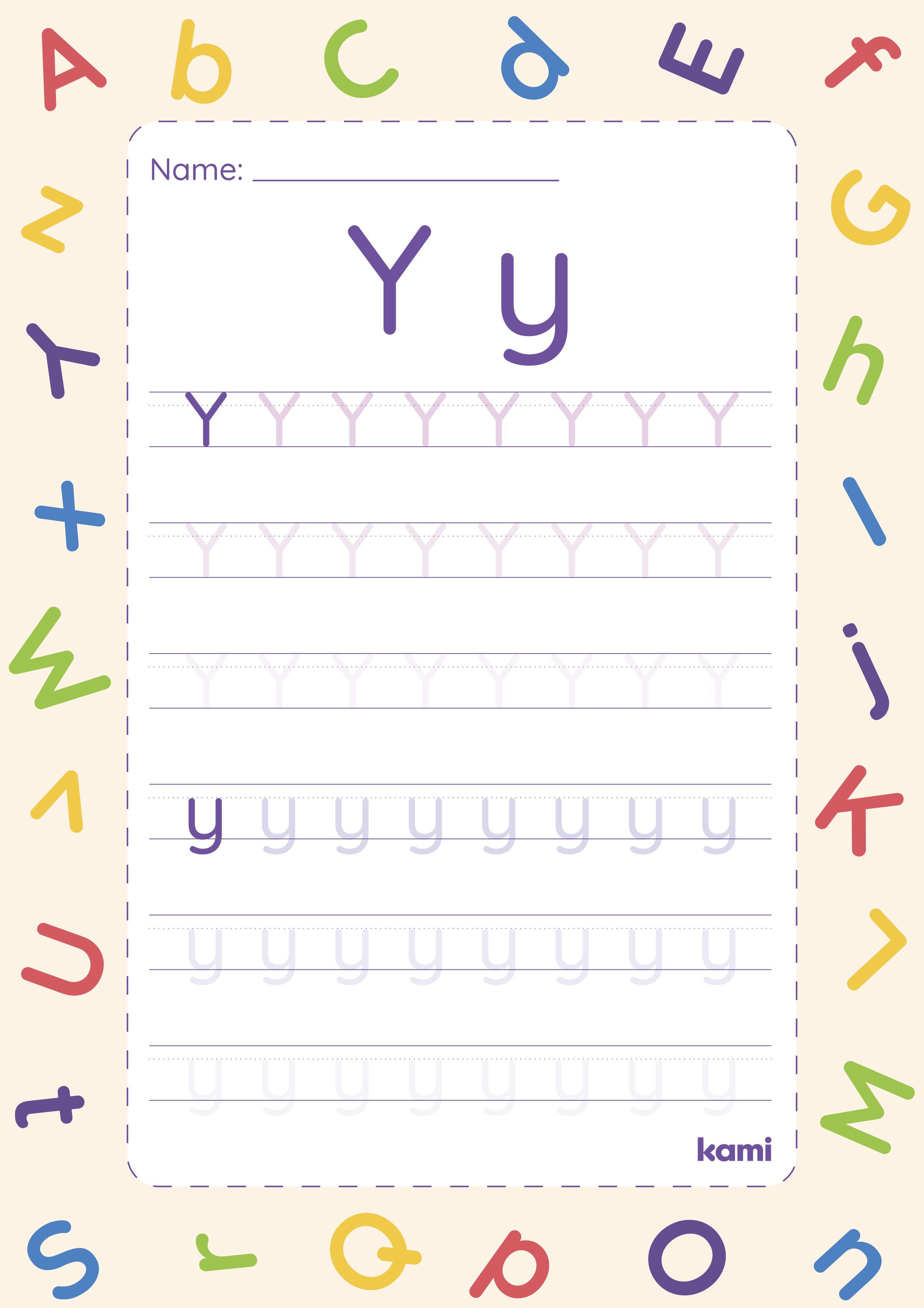 Handwriting Alphabet | Yy for Teachers | Perfect for grades 1st, K, Pre ...