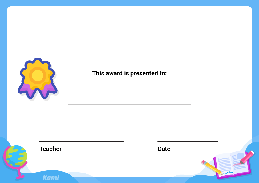 Class Awards | Blank Blue Rosette Award for Teachers | Perfect for ...
