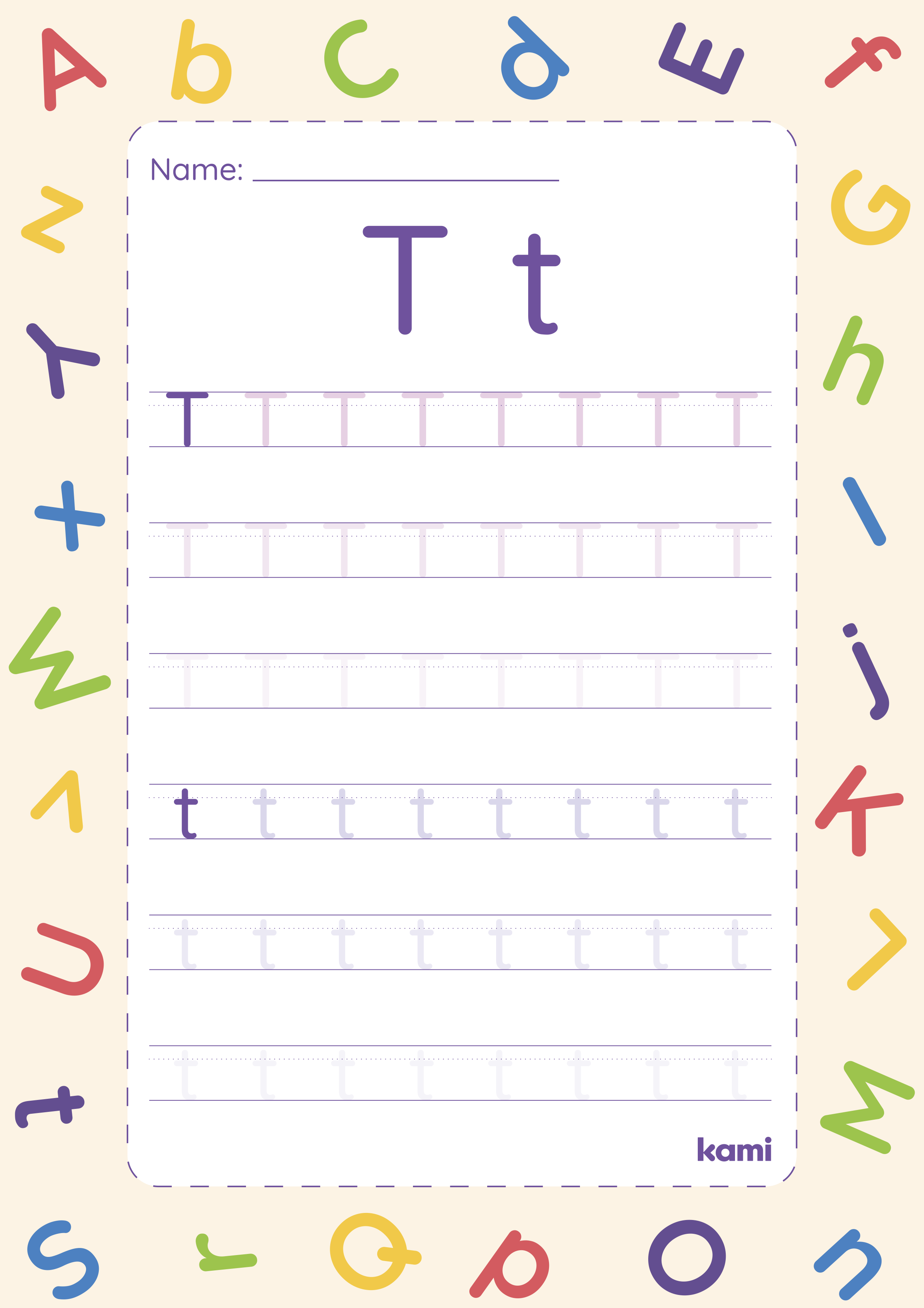 Handwriting Alphabet | Tt for Teachers | Perfect for grades 1st, K, Pre ...