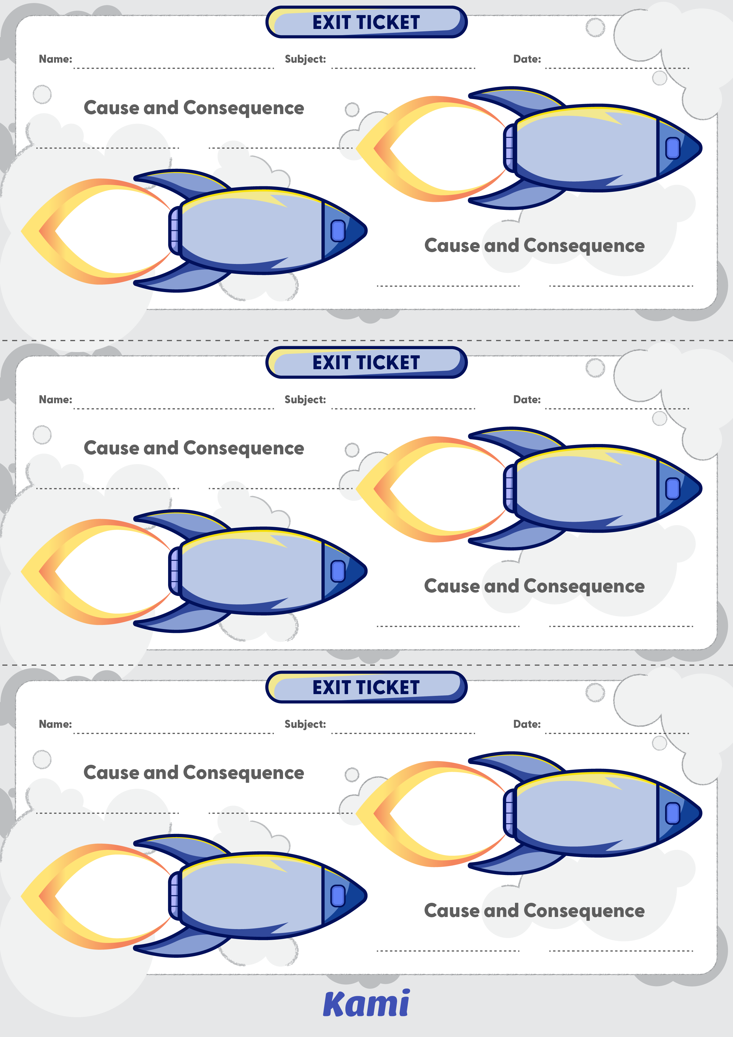 Exit Ticket | Cause & Consequence Rockets for Teachers | Perfect for ...