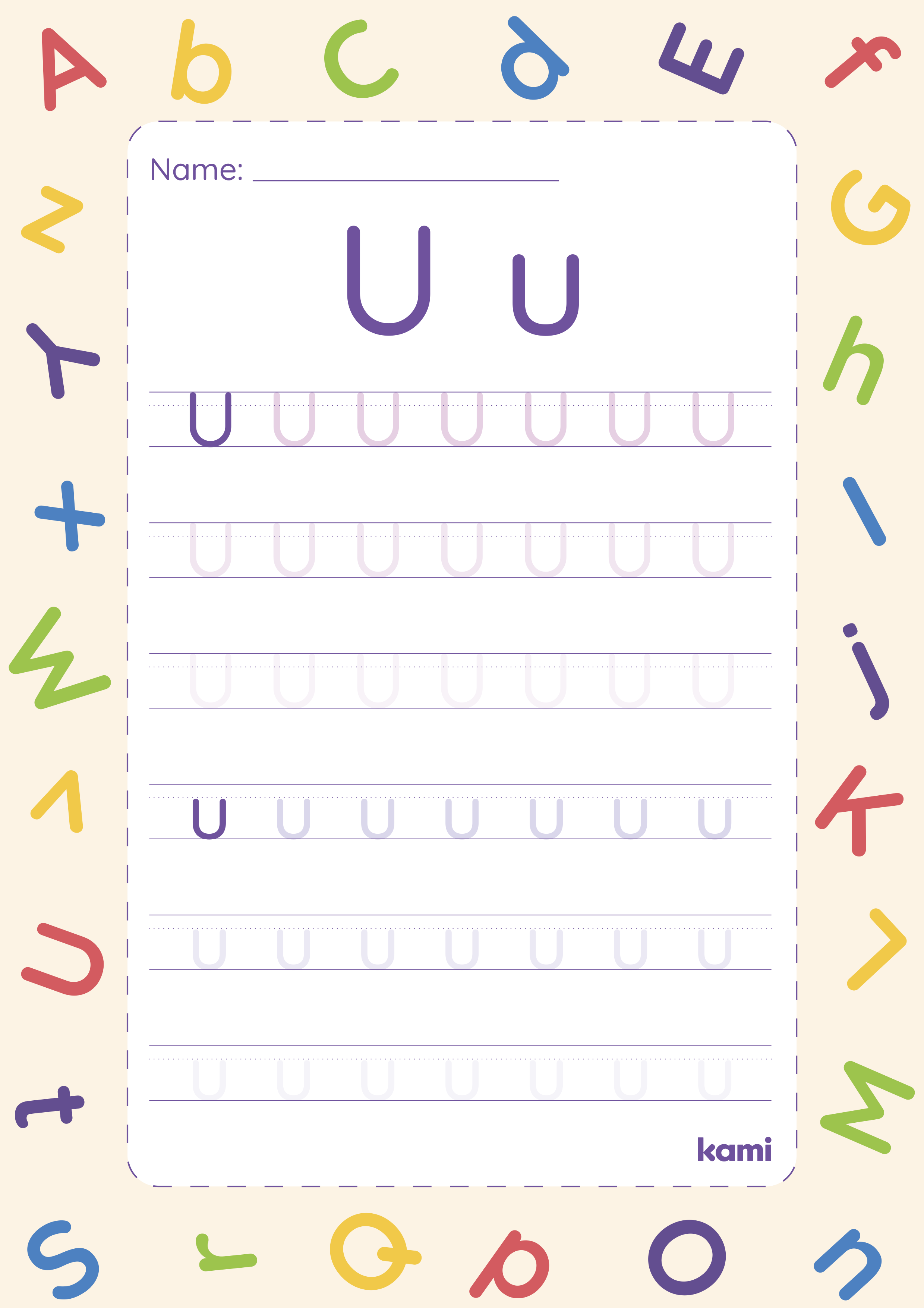 Handwriting Alphabet | Uu for Teachers | Perfect for grades 1st, K, Pre ...