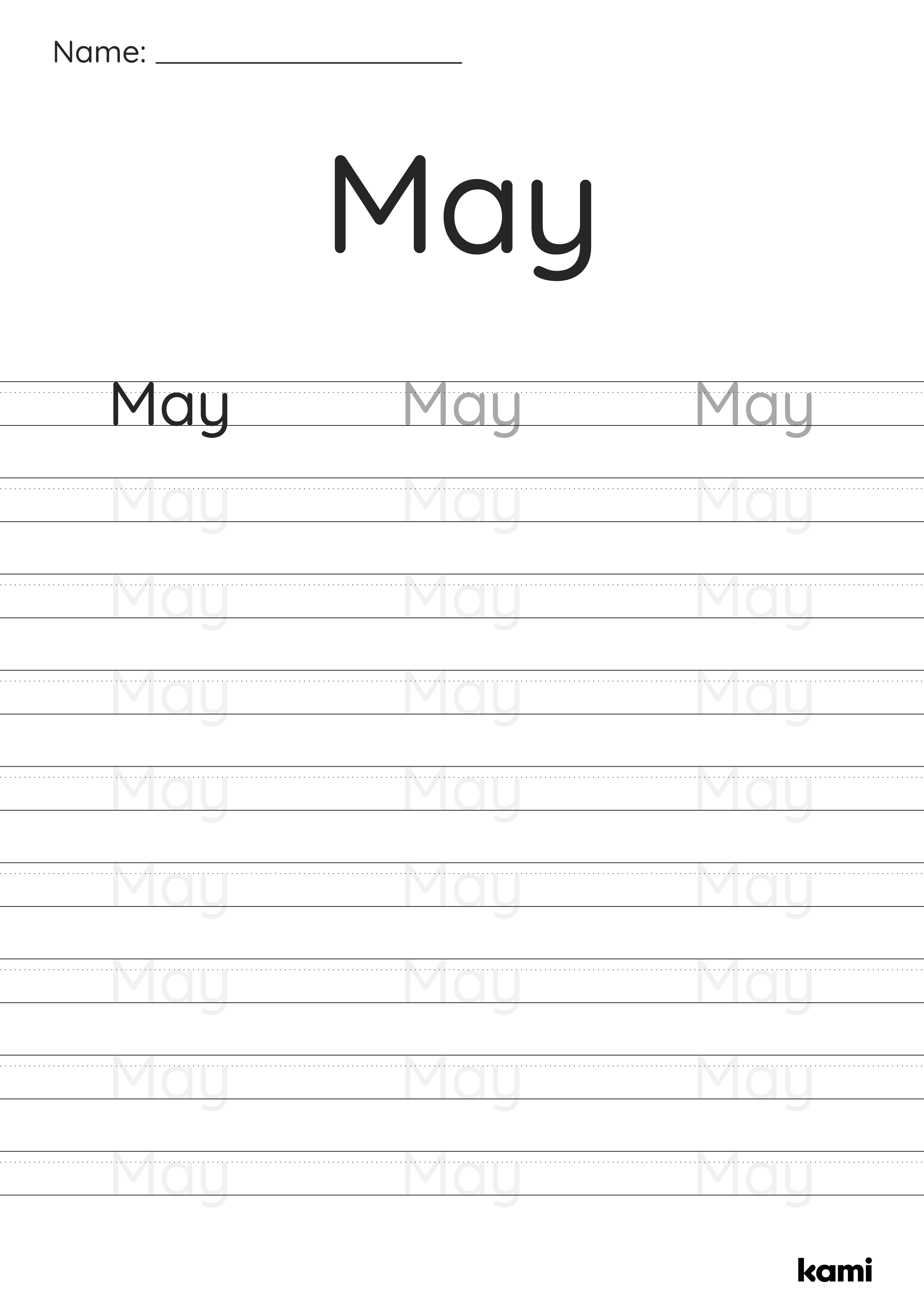 Handwriting Lines | May for Teachers | Perfect for grades 1st, K, Pre K ...
