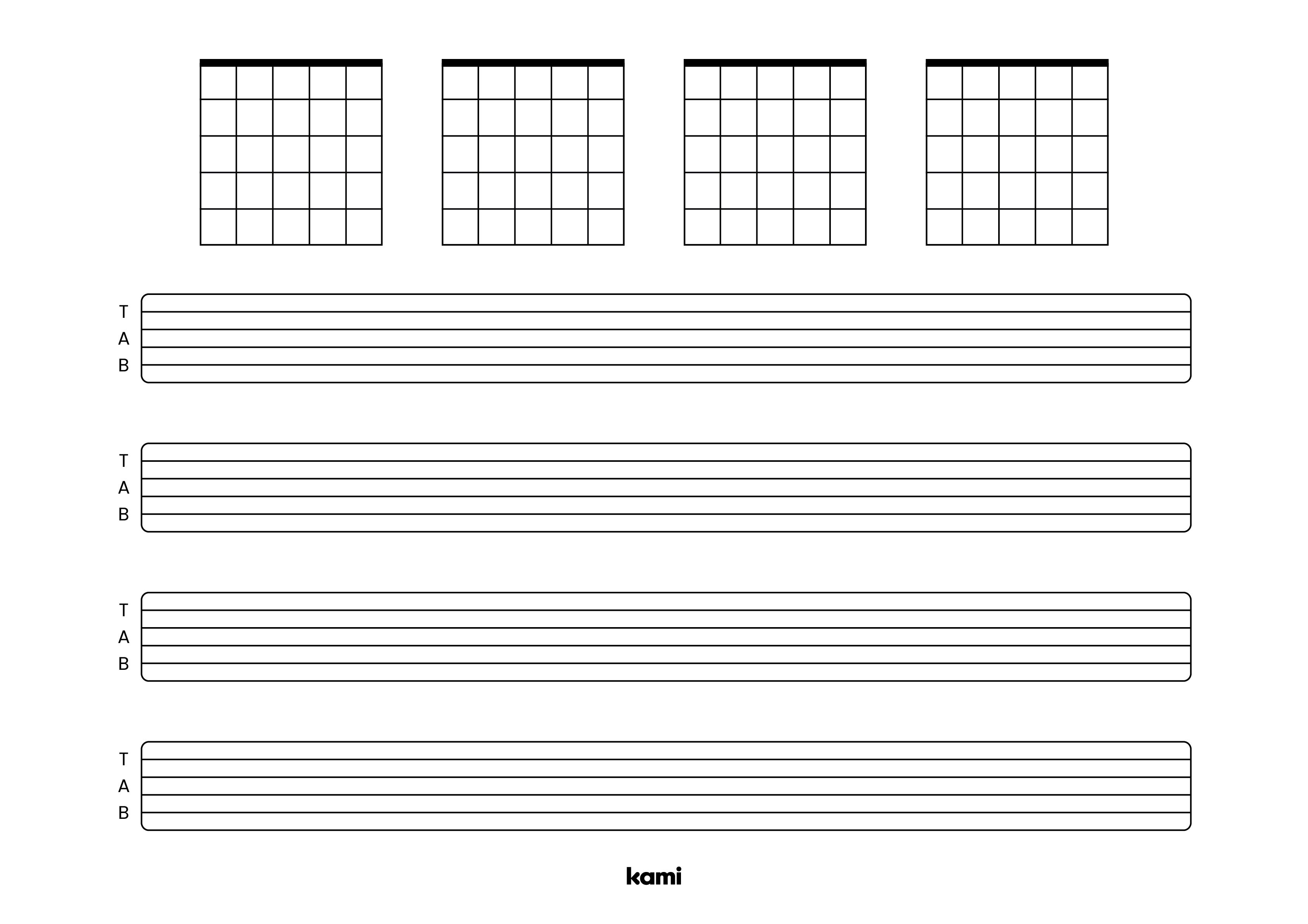 Blank Guitar Sheet | Landscape for Teachers | Perfect for grades 10th ...