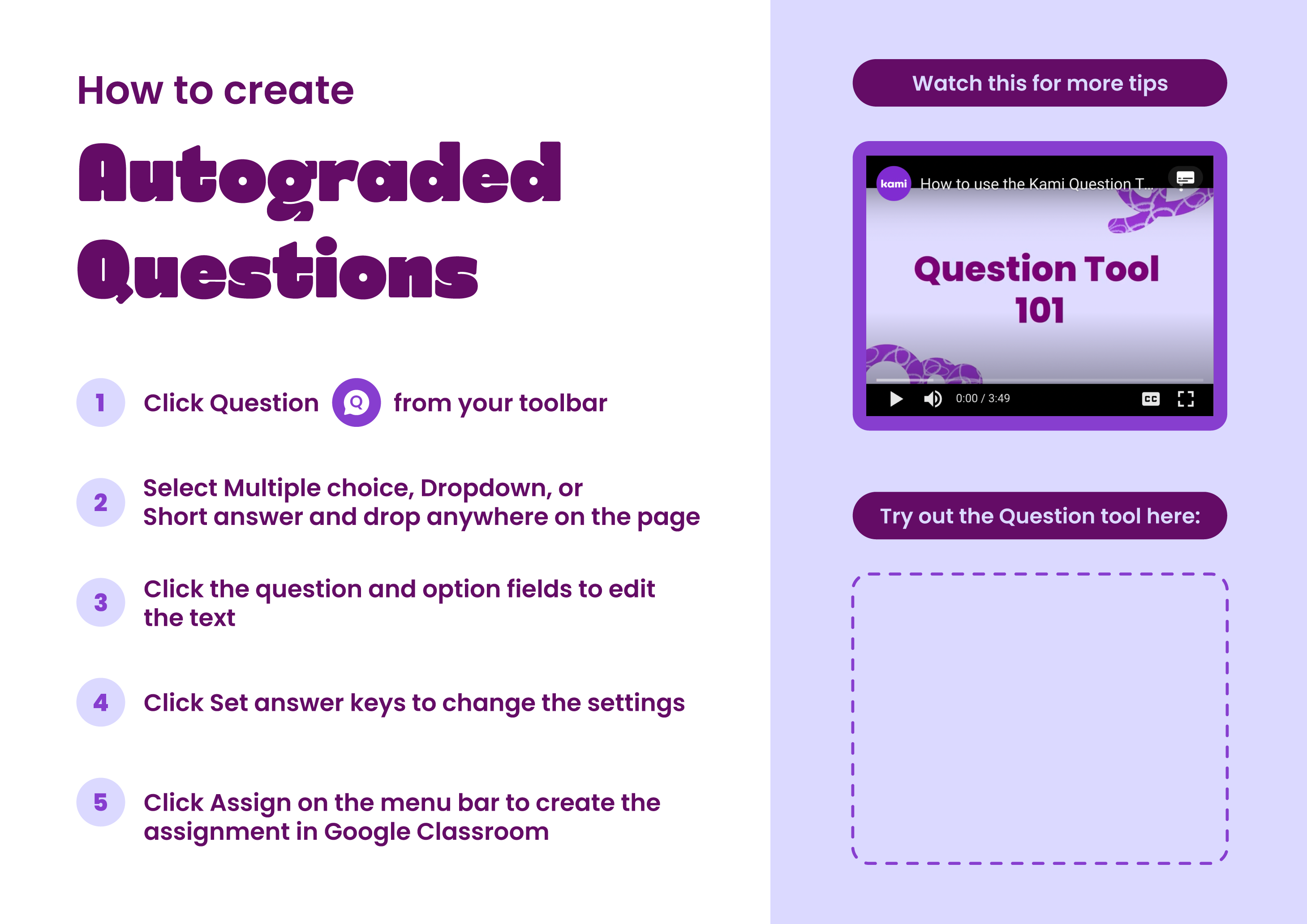 Question Tool for Teachers | Perfect for grades 10th, 11th, 12th, 1st ...
