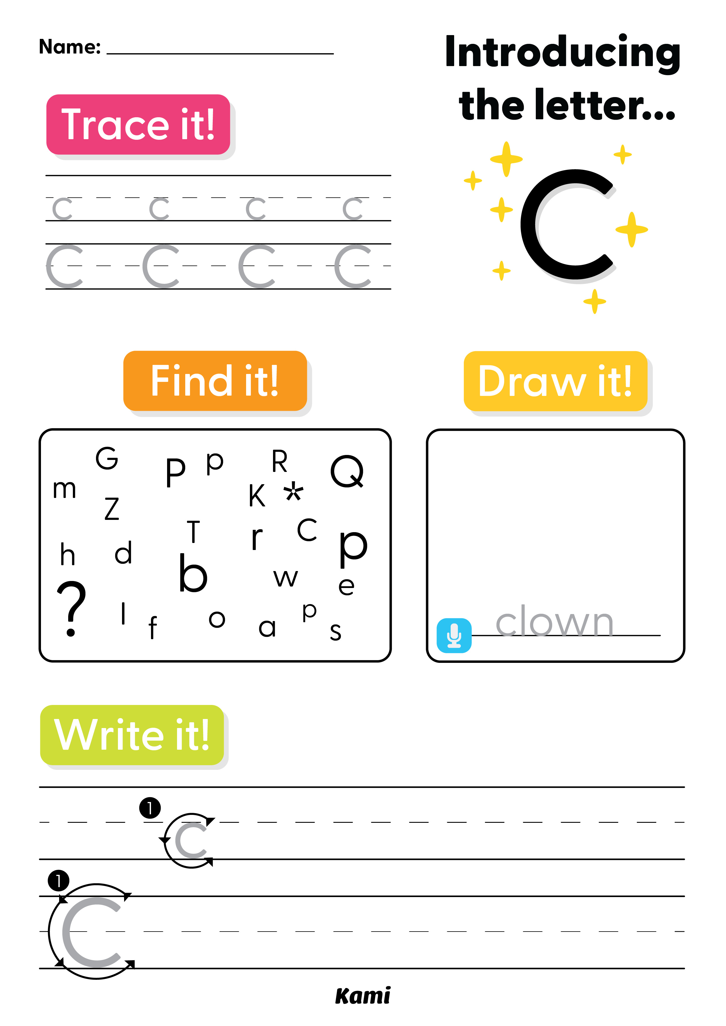 C - Alphabet Activity for Teachers | Perfect for grades 1st, K, Pre K ...