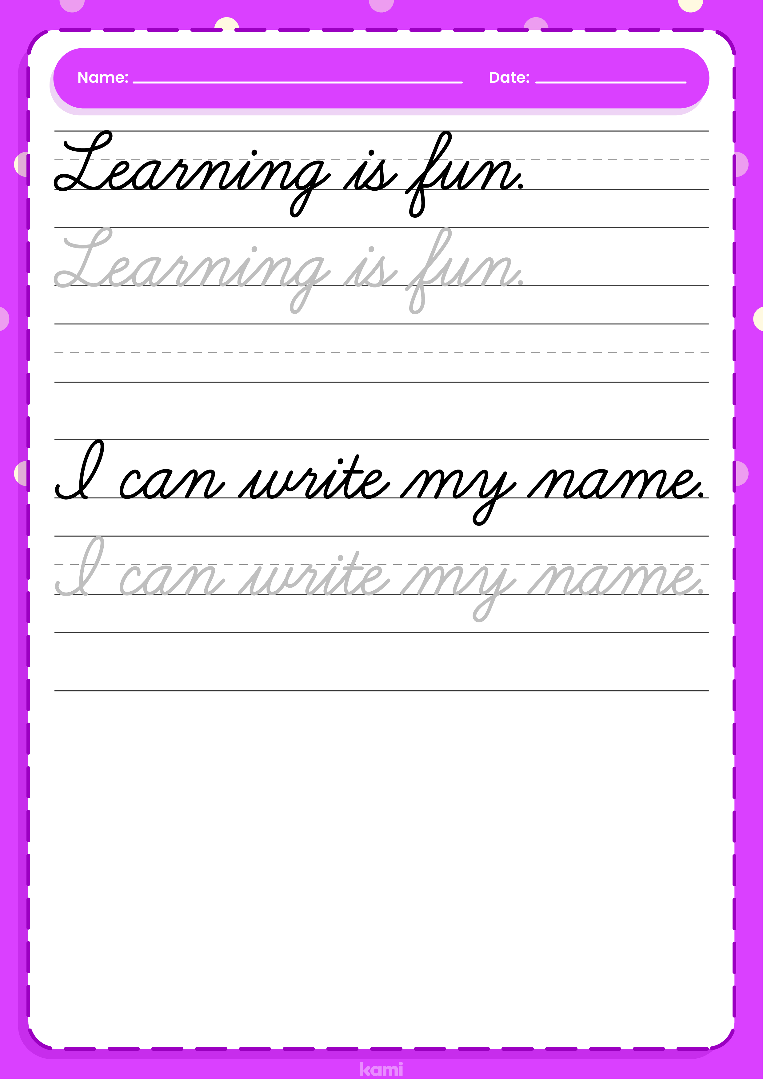 Cursive Handwriting Worksheet Sentences For Teachers Perfect For 