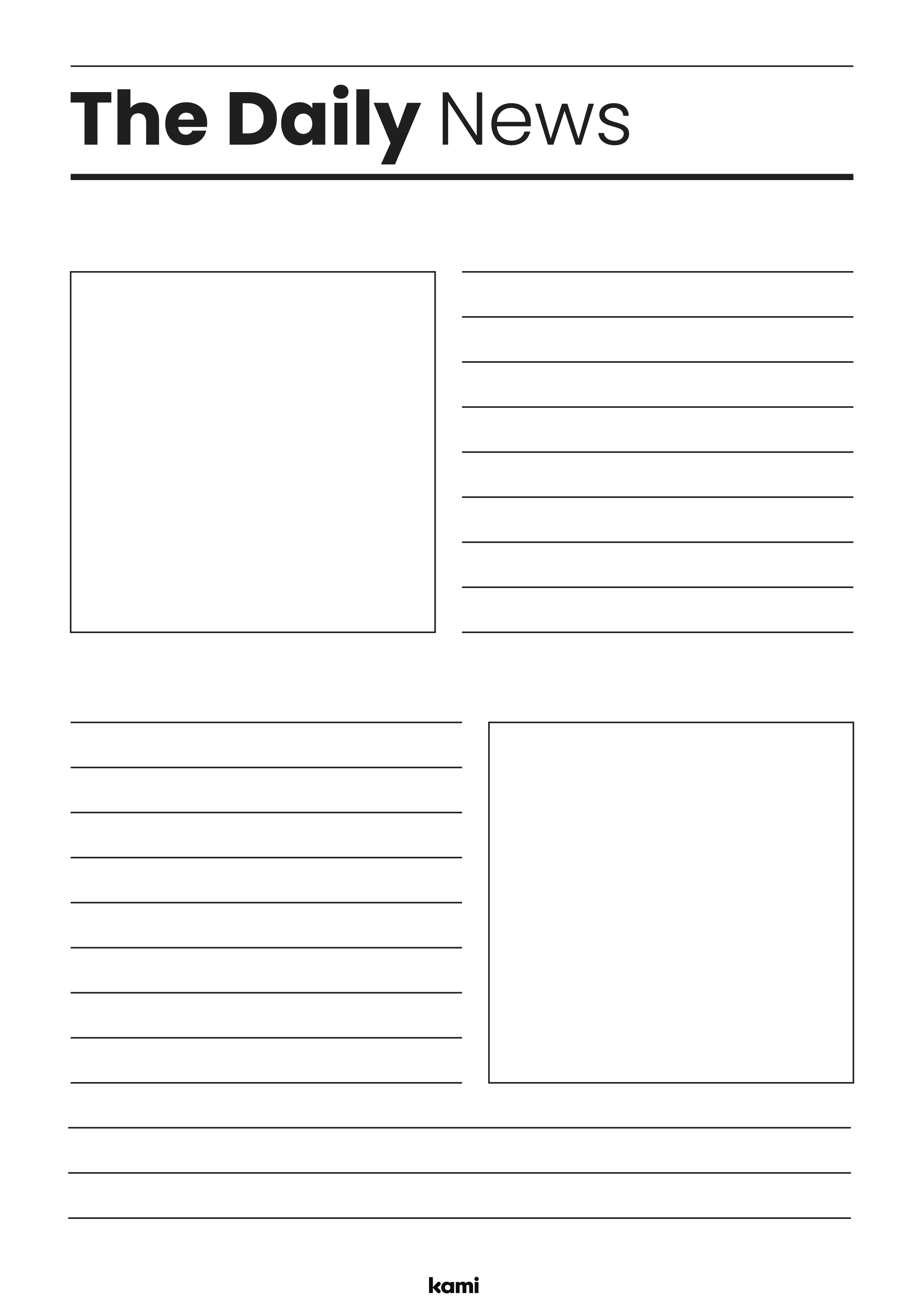 Newspaper Paper Template