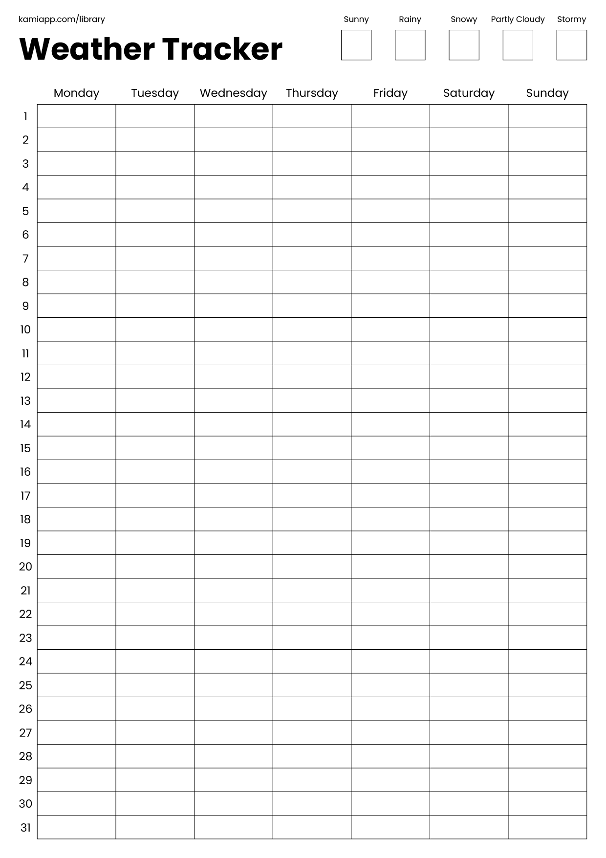 Weather Tracker | Kami Library