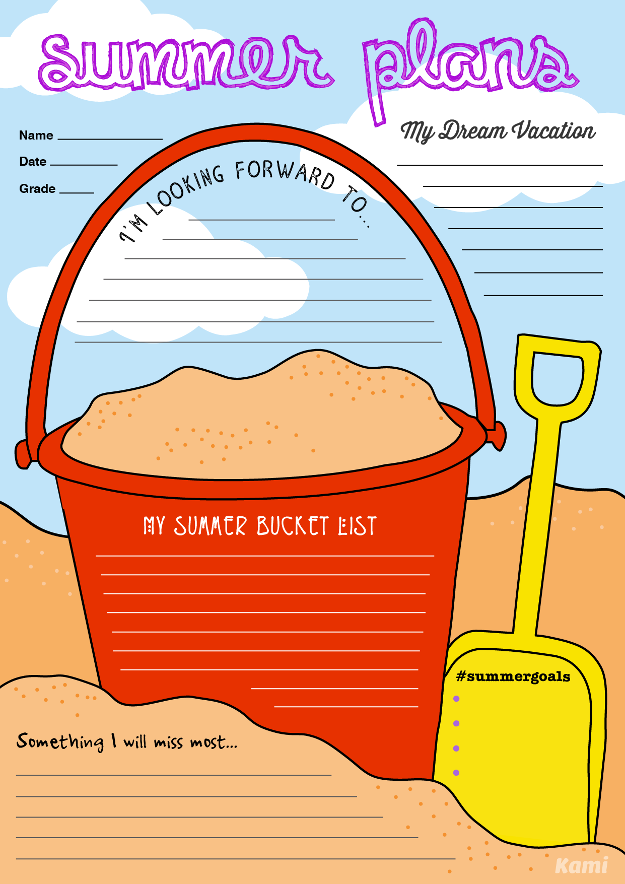 Summer Bucket List Activity for Teachers | Perfect for grades 1st, 2nd ...