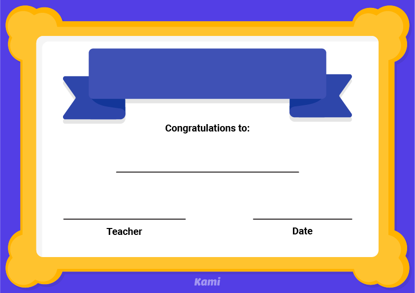 Class Awards | Blank Golden Frame for Teachers | Perfect for grades 1st ...