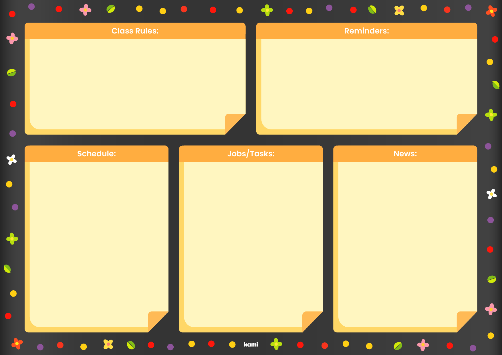 Class Information Template | Notes for Teachers | Perfect for grades ...