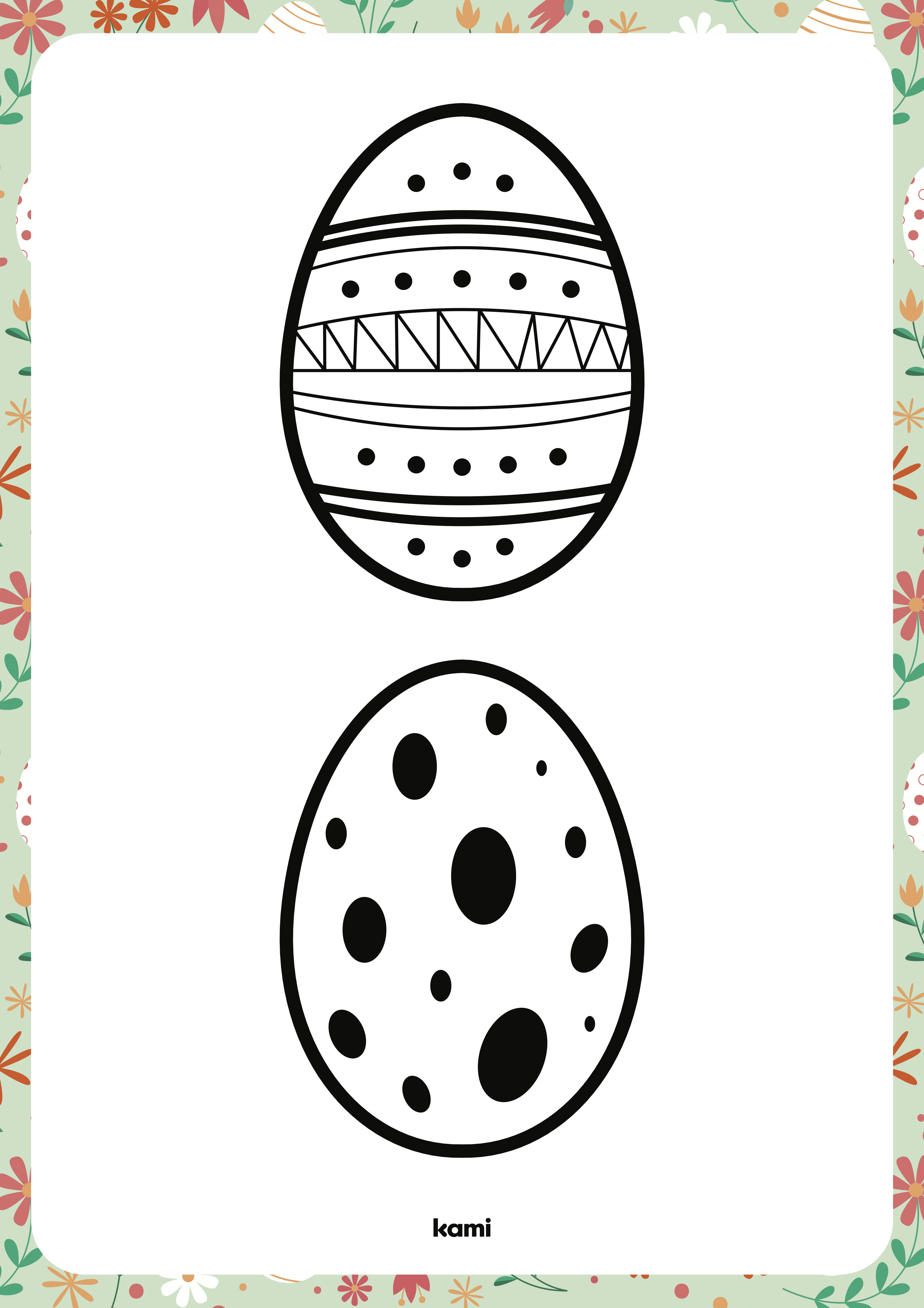 Double Pattern Easter Egg Template for Teachers | Perfect for grades 1st, 2nd, 3rd, K, Pre K ...