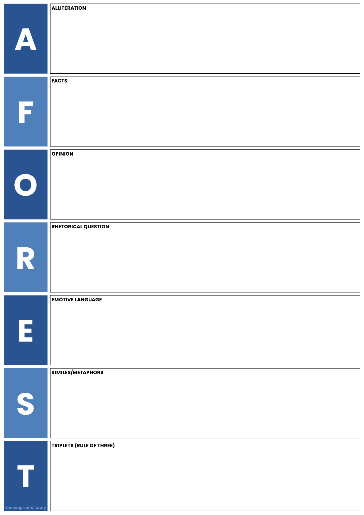 AFOREST Template for Teachers | Perfect for grades 10th, 11th, 12th ...