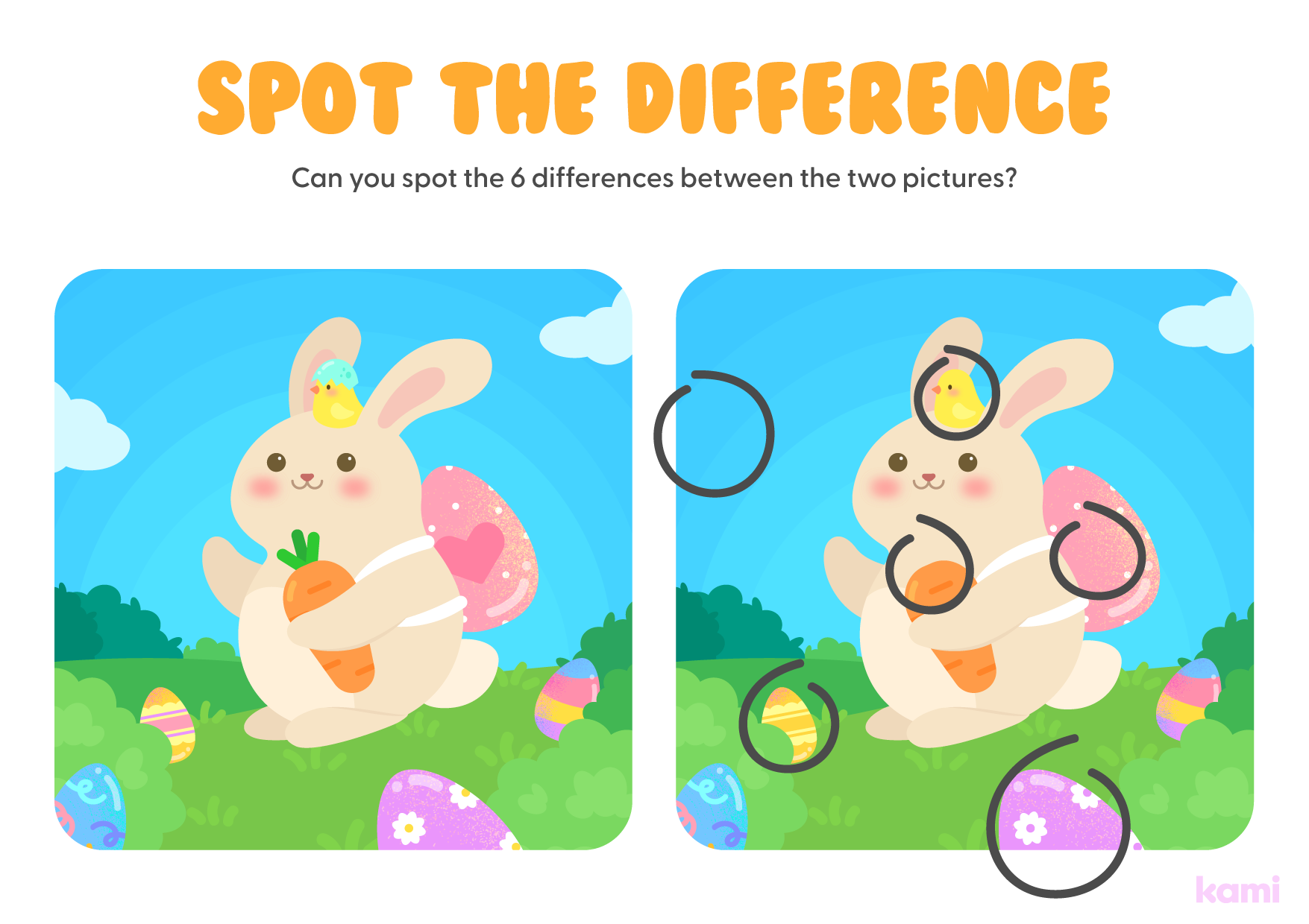 Easter Spot The Difference | Answer Key for Teachers | Perfect for ...