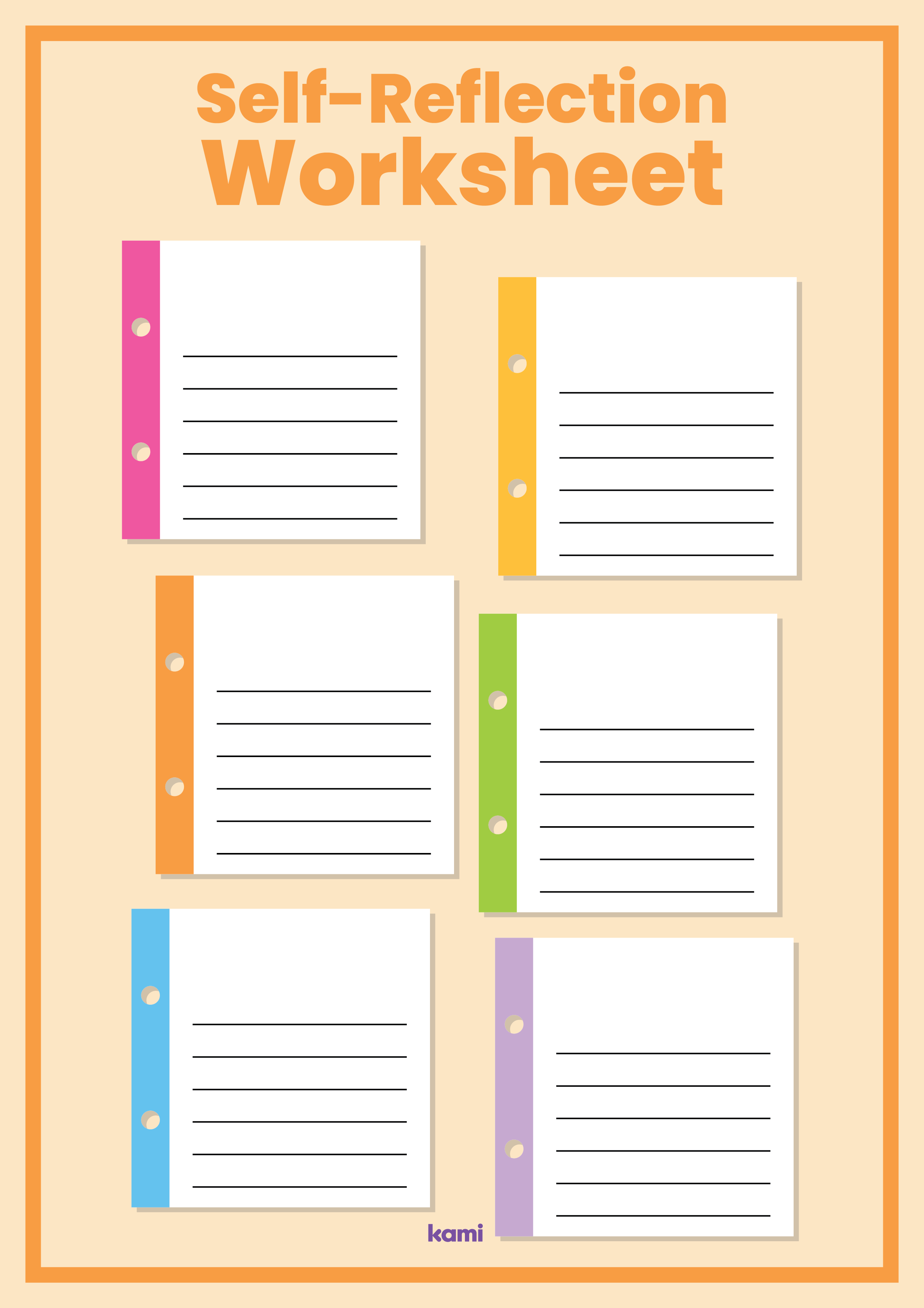 Self-Reflection Worksheet | Notes Blank for Teachers | Perfect for ...