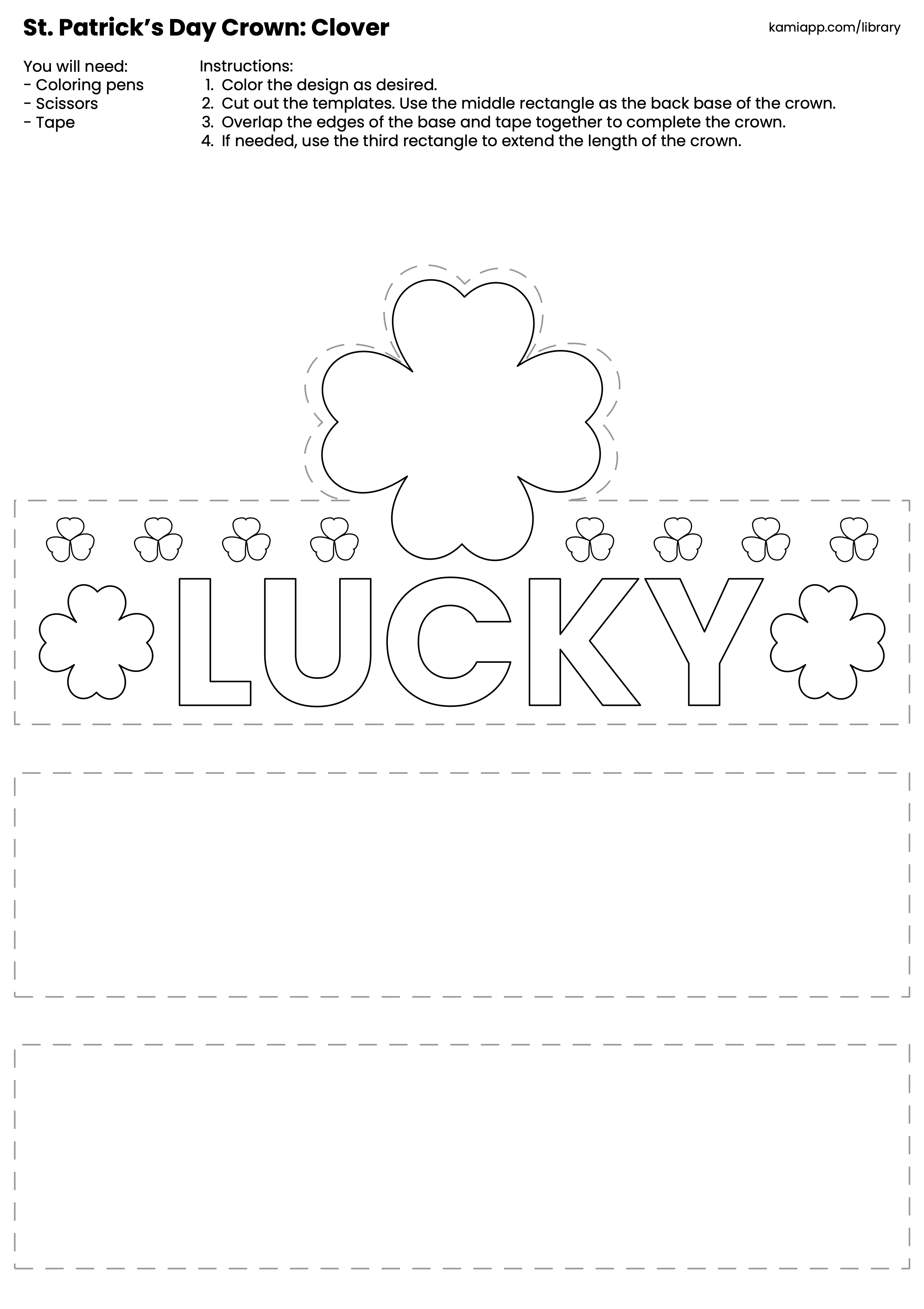St. Patrick's Day Craft Pack | Kami Library