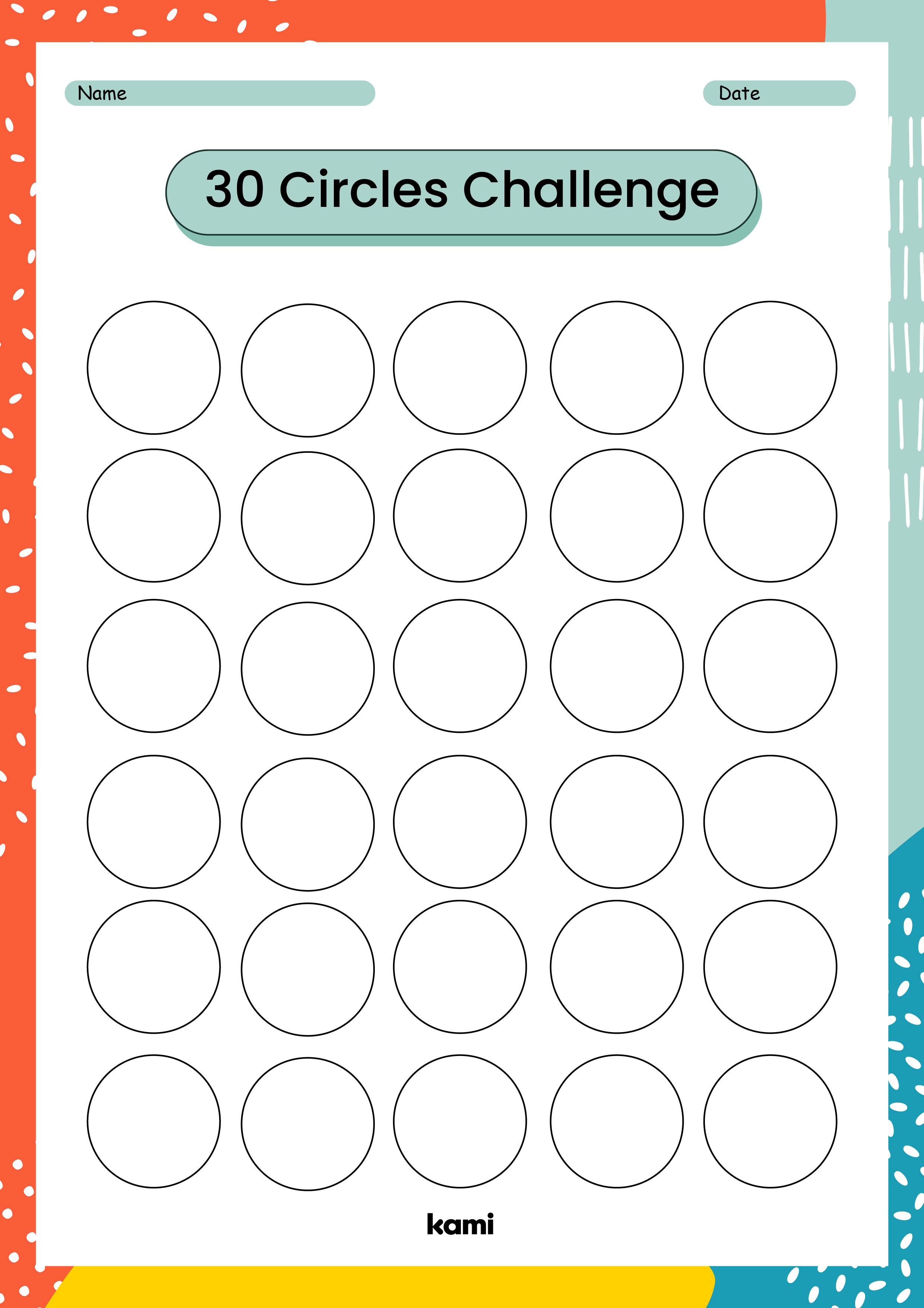 30 Circles Challenge | Portrait for Teachers | Perfect for grades 10th ... 30 Circles Challenge | Portrait for Teachers | Perfect for grades 10th ...