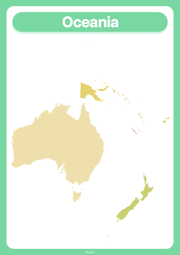 Blank Map Of Oceania