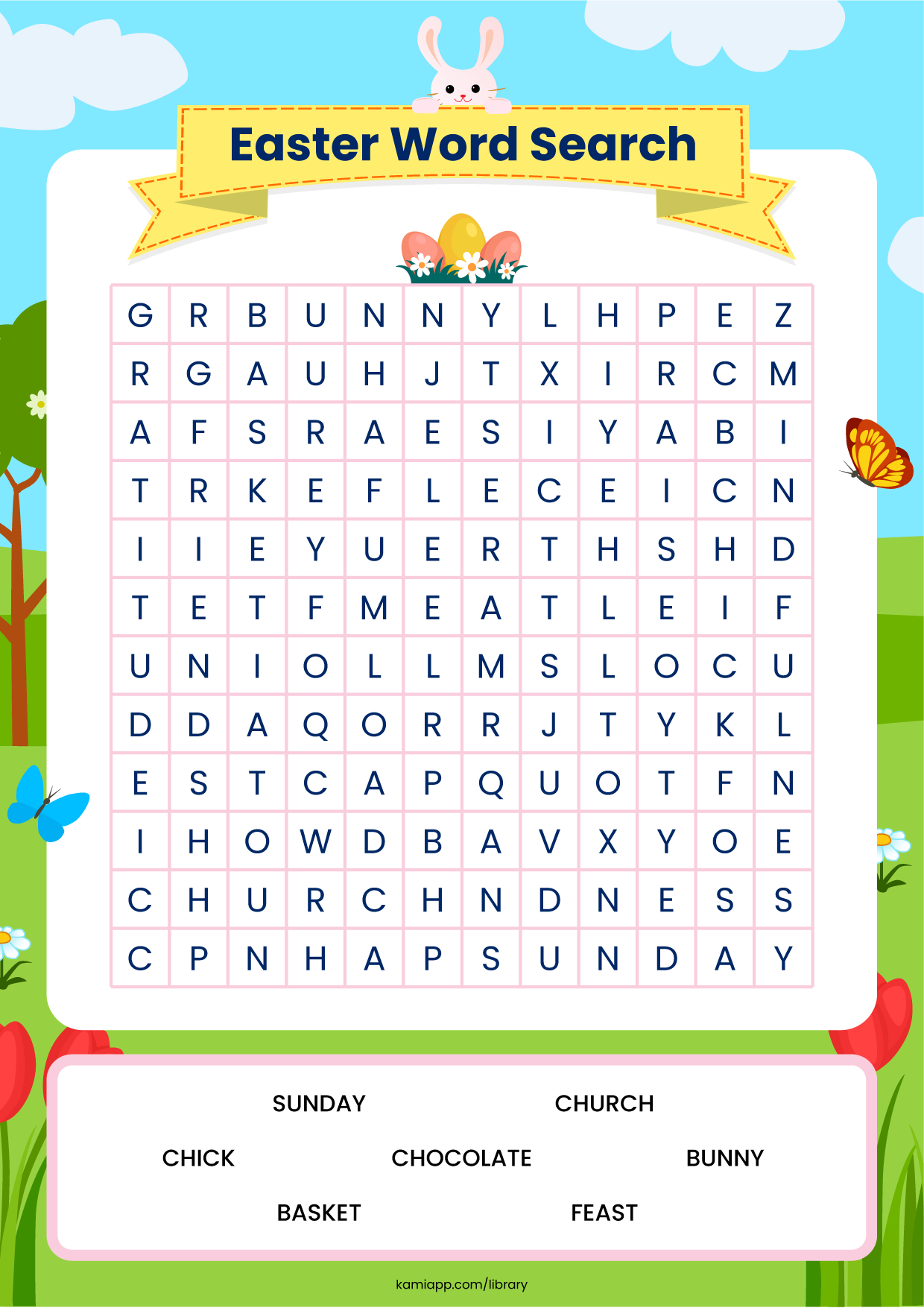 Easter Word Search | Kami Library