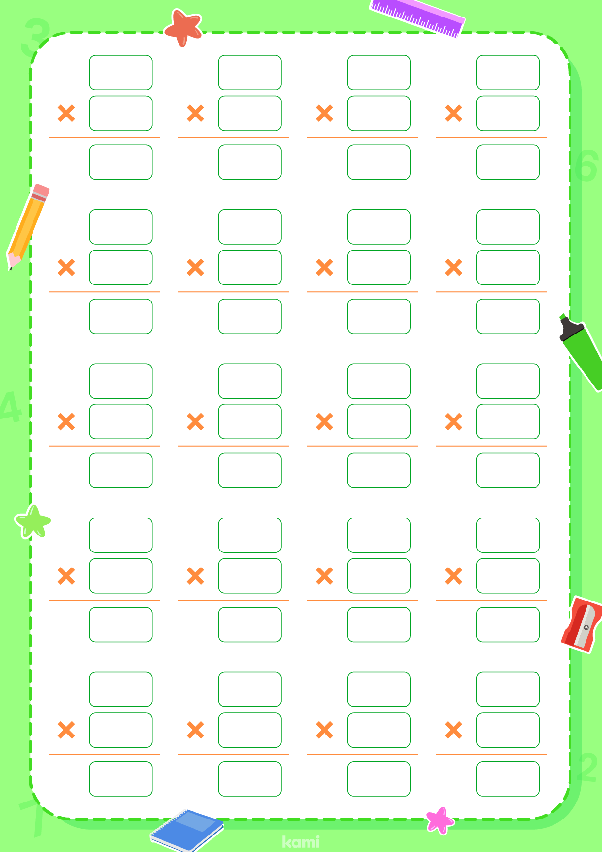 Blank Vertical Math Worksheet | Multiplication for Teachers | Perfect ... Blank Vertical Math Worksheet | Multiplication for Teachers | Perfect ...