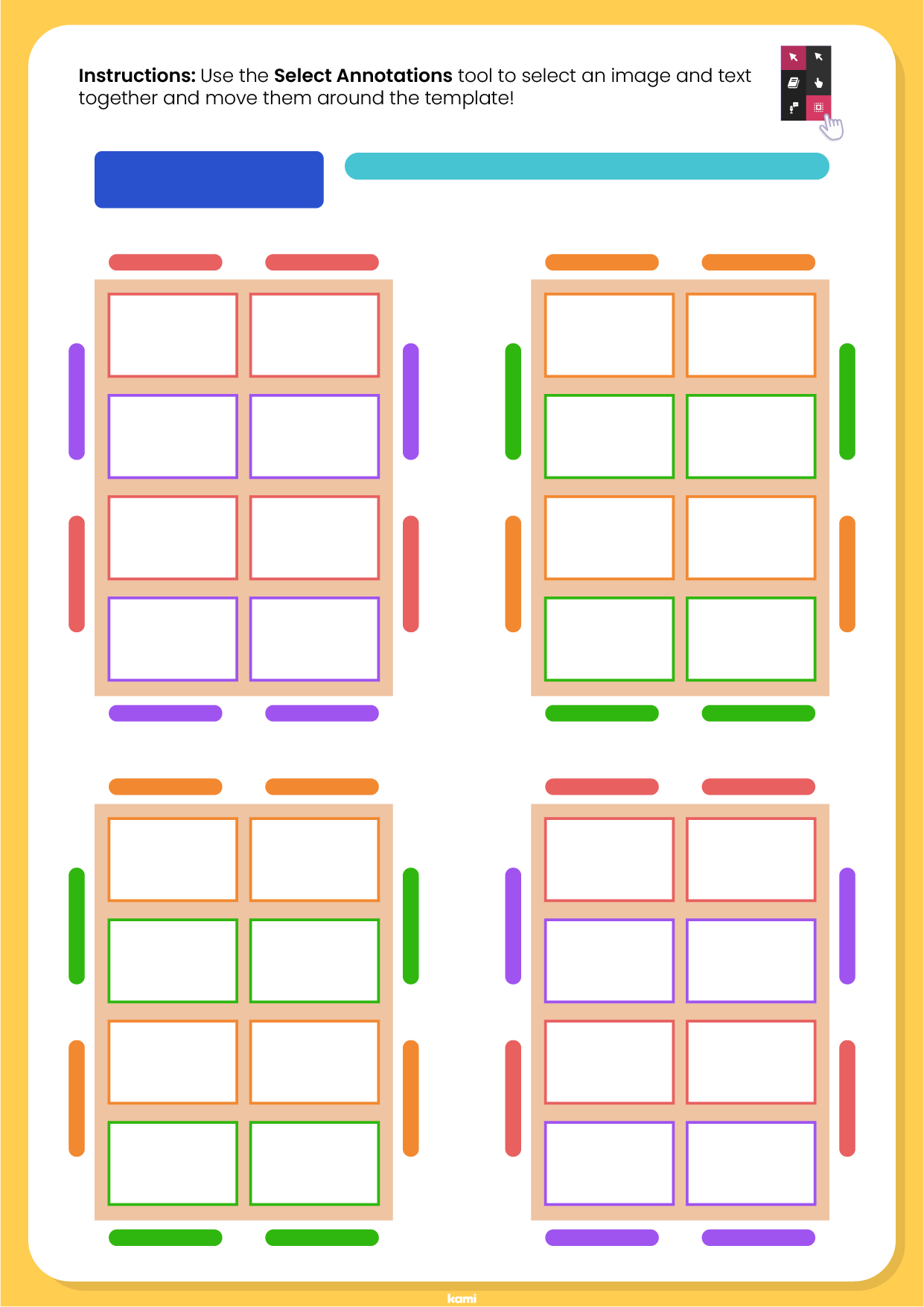 Seating Chart | Individual Seats Landscape | Kami Library