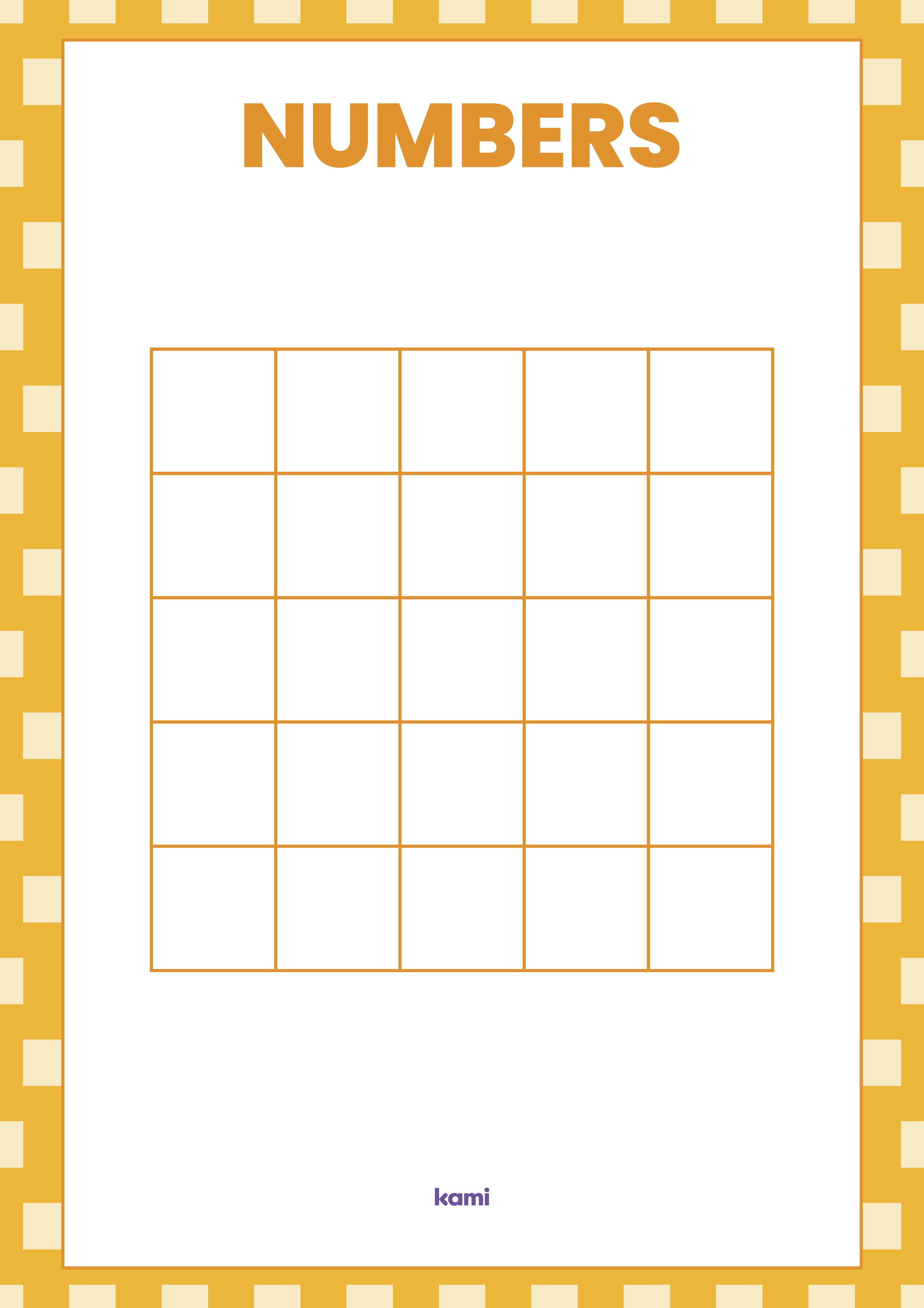 Number Chart | Orange Blank for Teachers | Perfect for grades 1st, 2nd ...