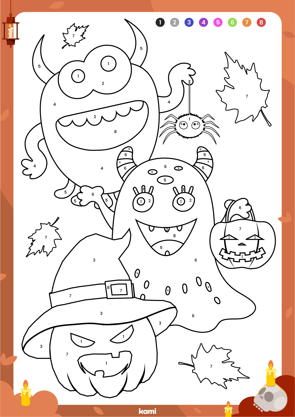 Halloween Color by Numbers | Portrait for Teachers | Perfect for grades ...