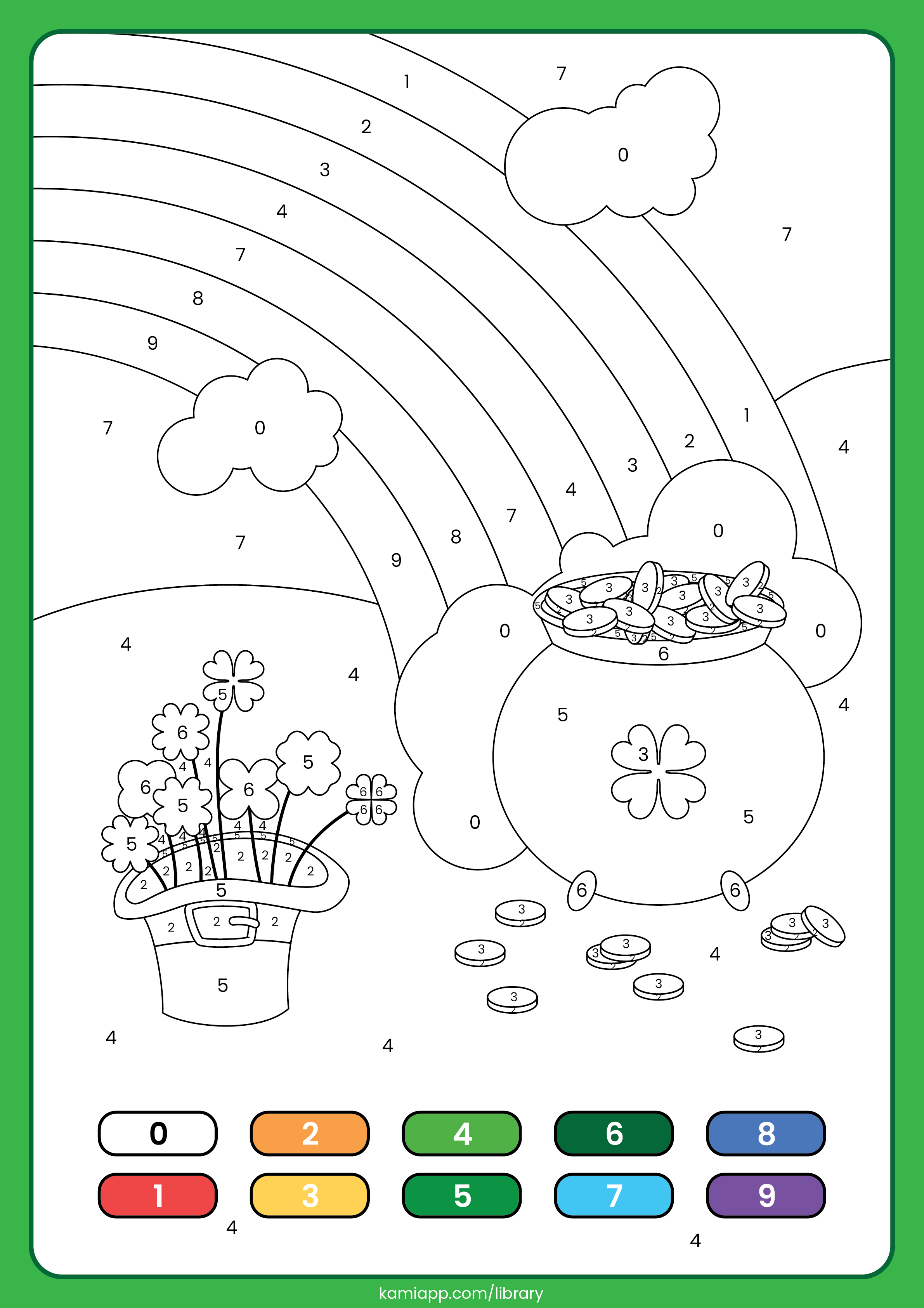 Pot of Gold | Color by Numbers | Kami Library