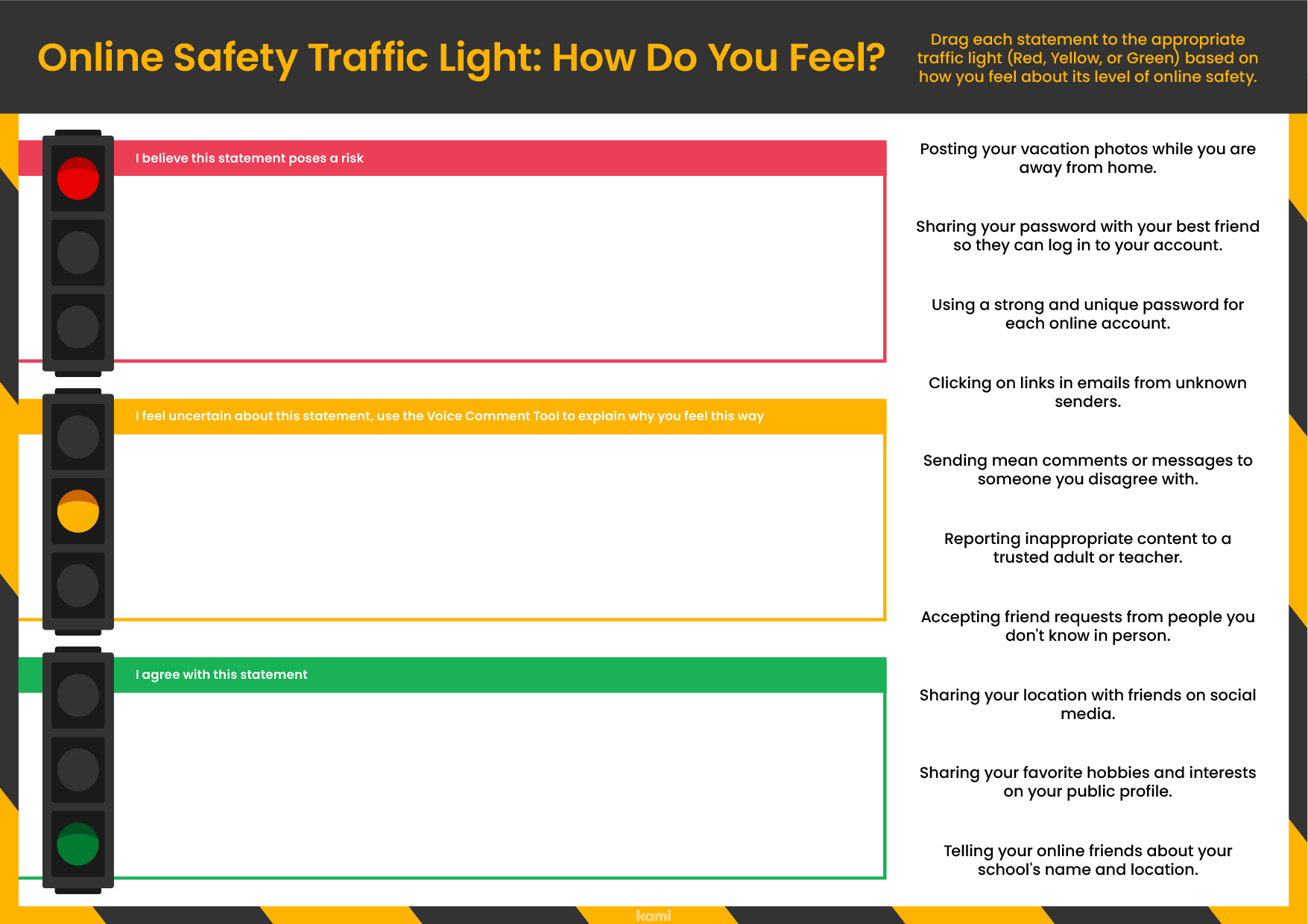Online Safety Traffic Light for Teachers | Perfect for grades 4th, 5th ...