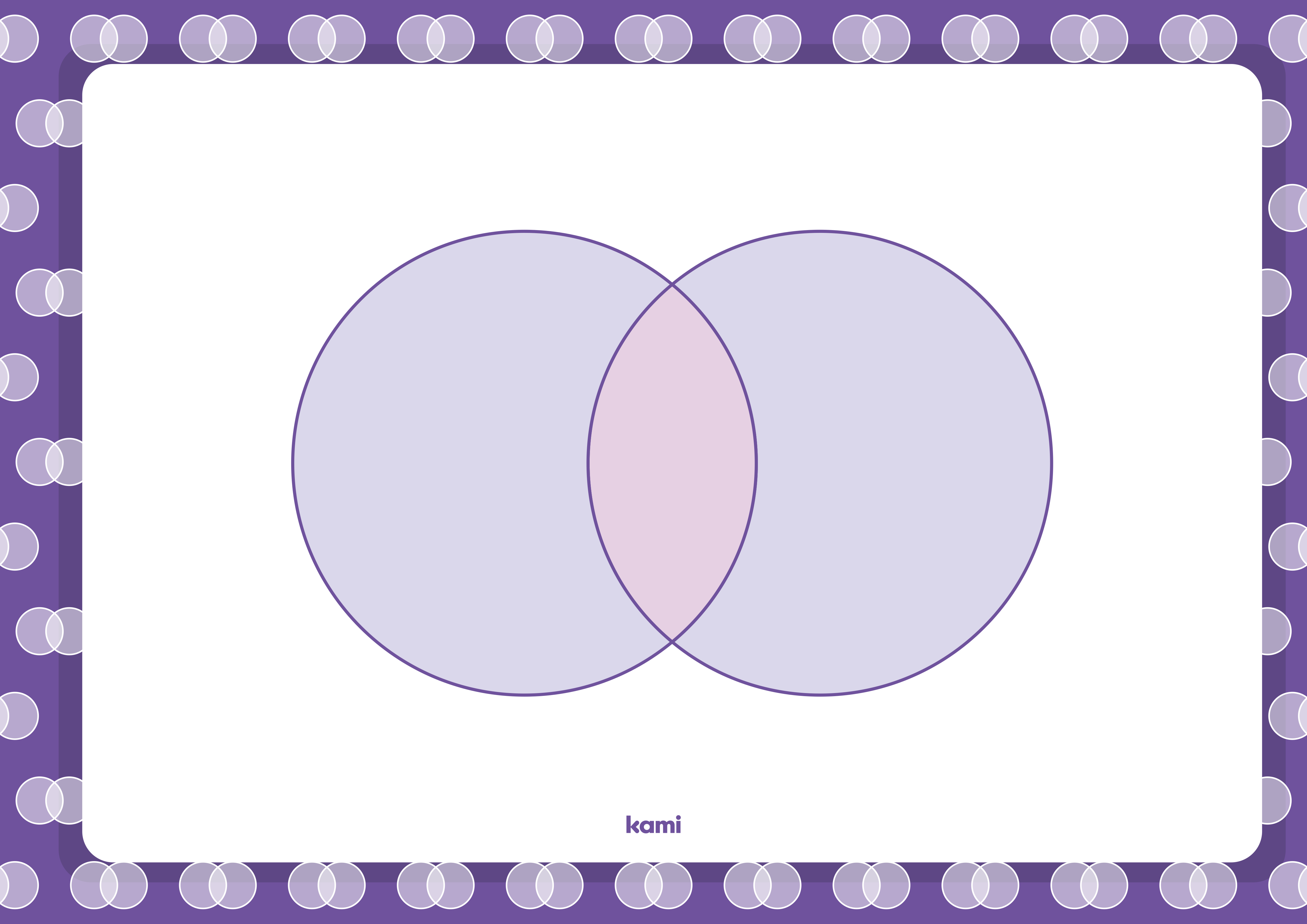 Venn Diagram | Two Circles Purple Landscape for Teachers | Perfect for ... Venn Diagram | Two Circles Purple Landscape for Teachers | Perfect for ...