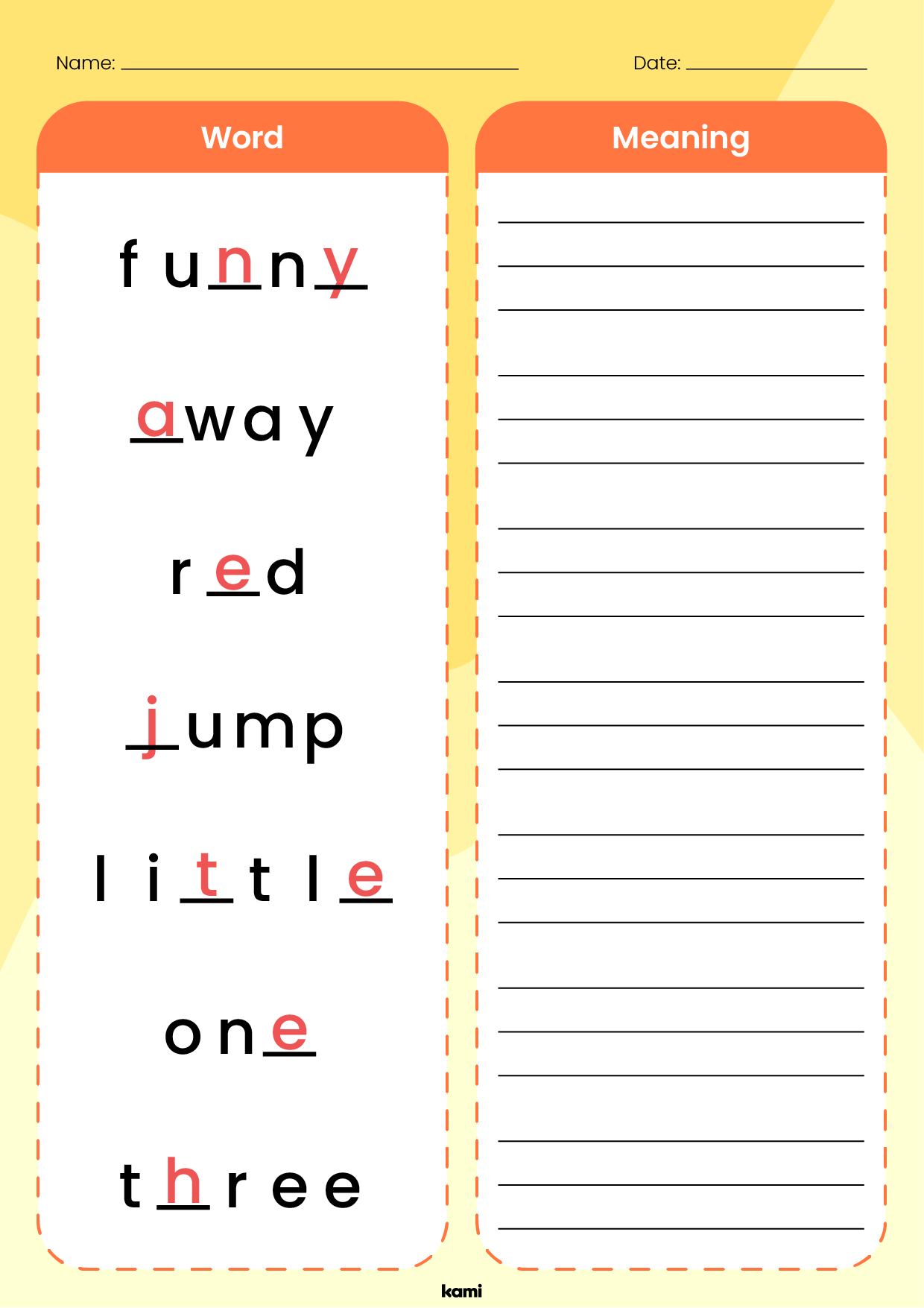 Dolch Sight Words Worksheet | Answer Key for Teachers | Perfect for ...