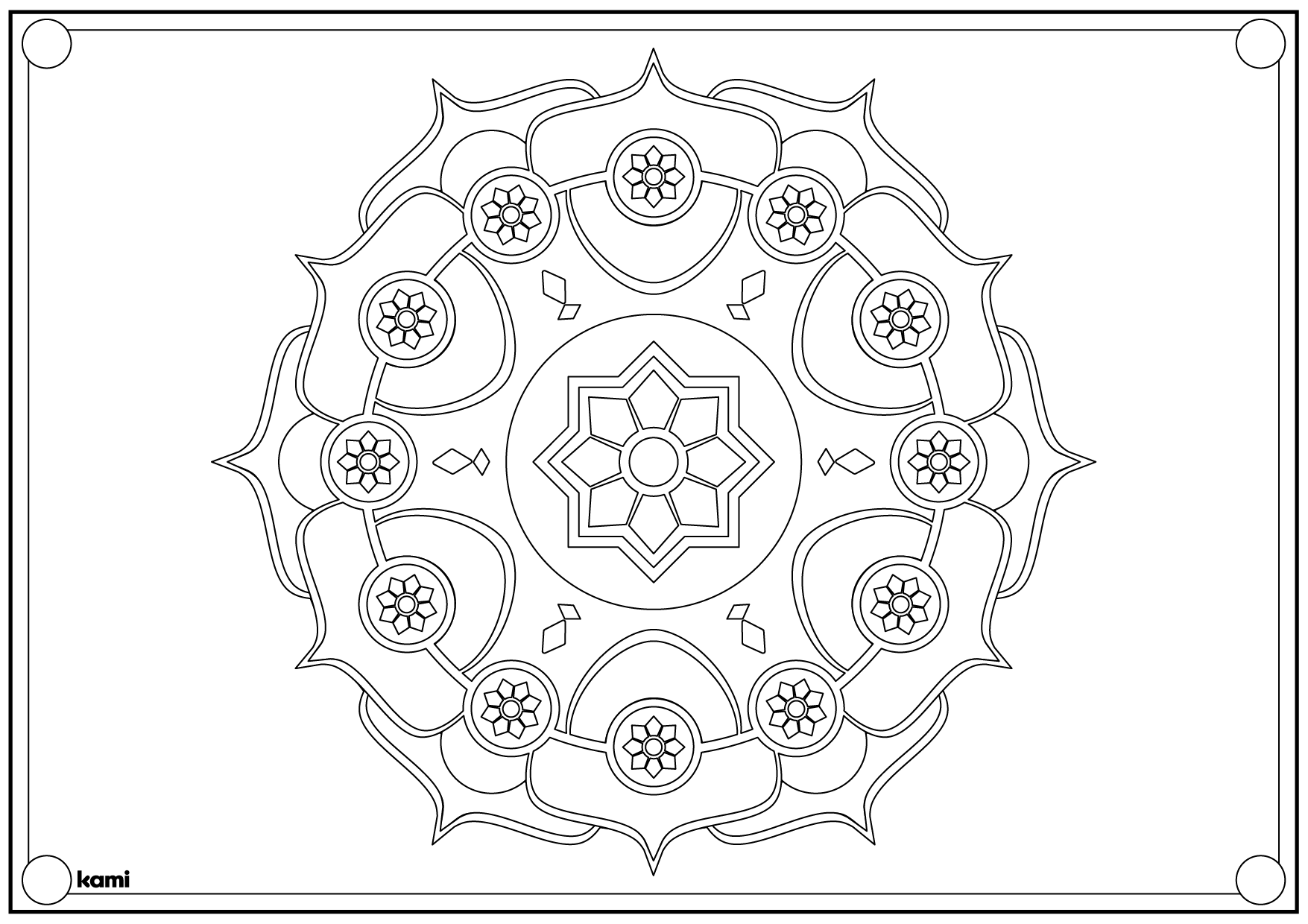 Rangoli Coloring Sheet | Pattern Two for Teachers | Perfect for grades 1st, 2nd, K, Pre K ...