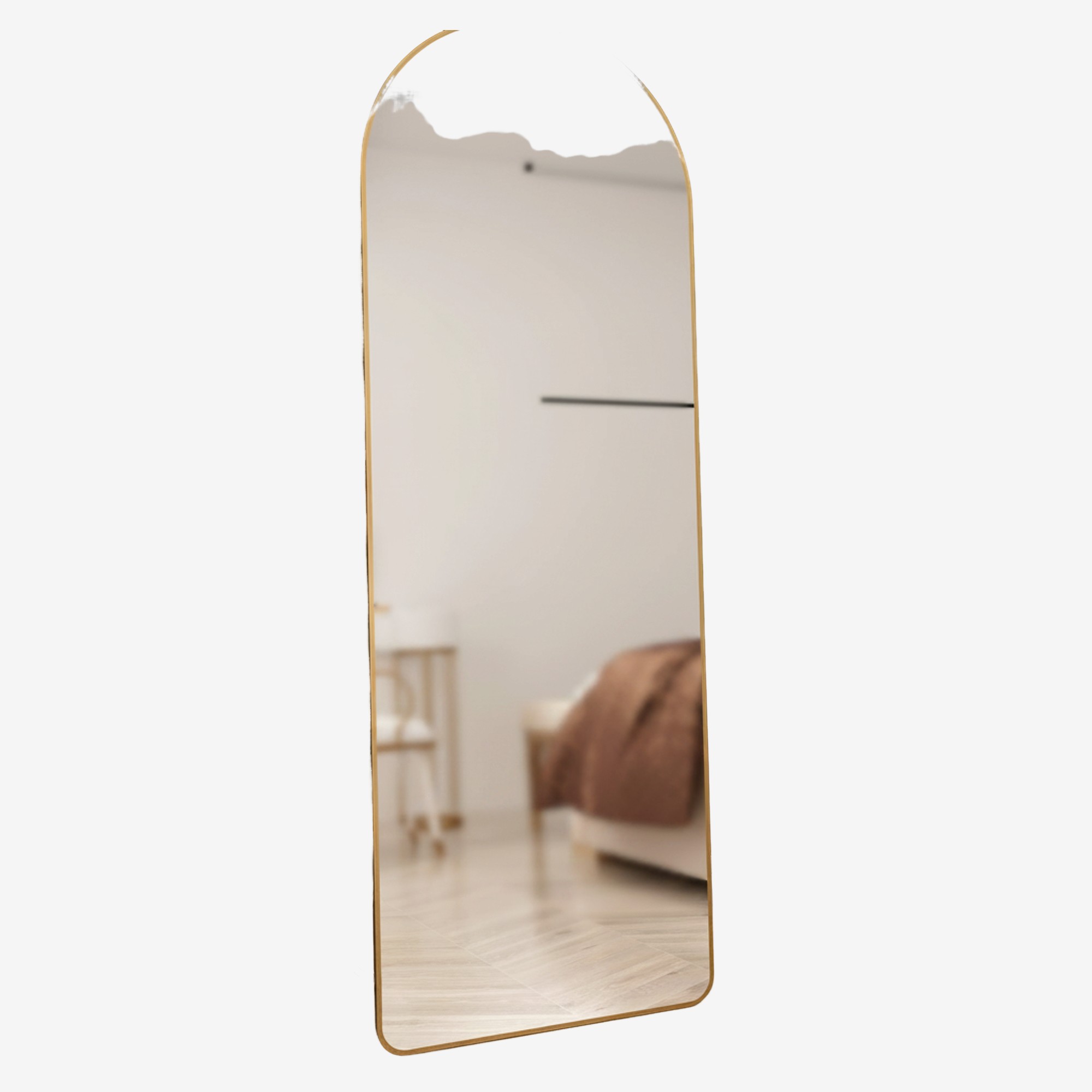 Arched Full Length Mirror – Aluminum Alloy Frame Floor Mirror, Wall ...