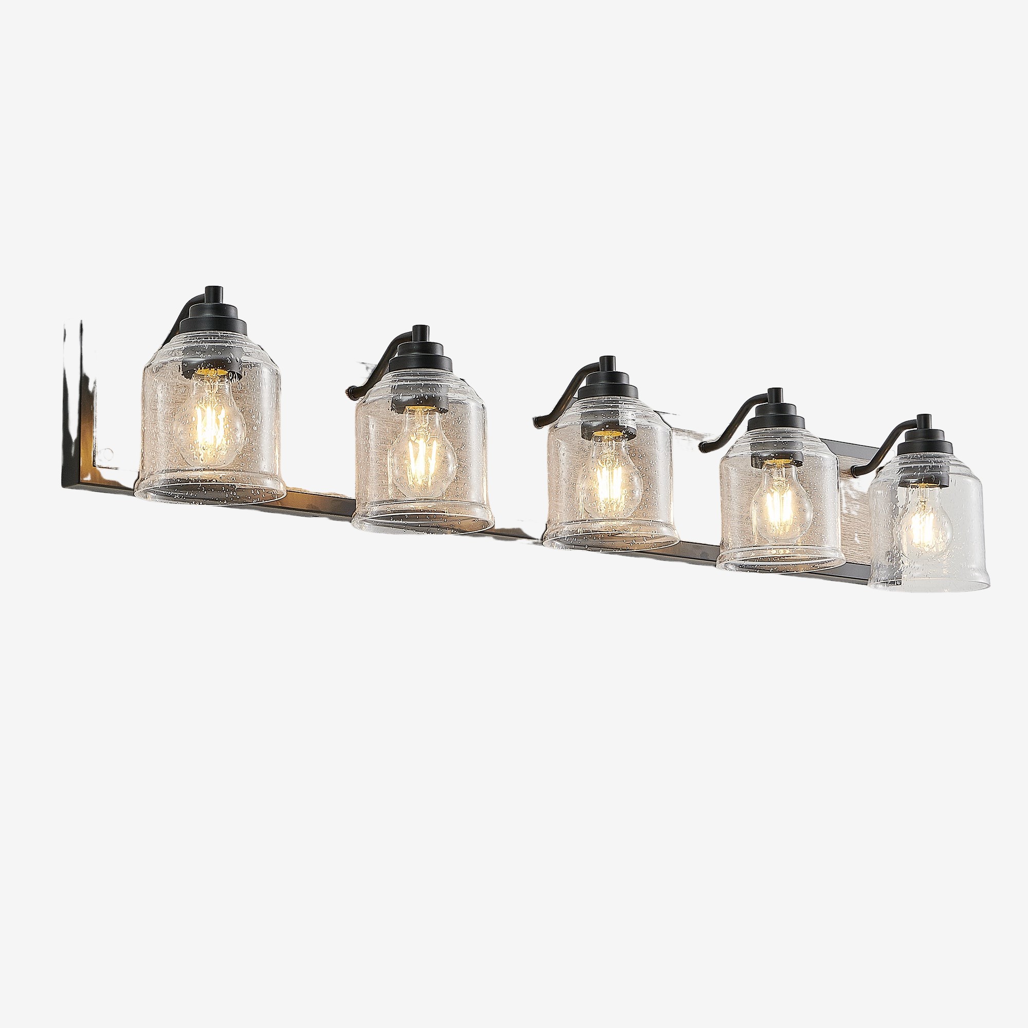 40' Farmhouse Vanity Light Fixture, 5-Light Bathroom Wall Sconce with ...
