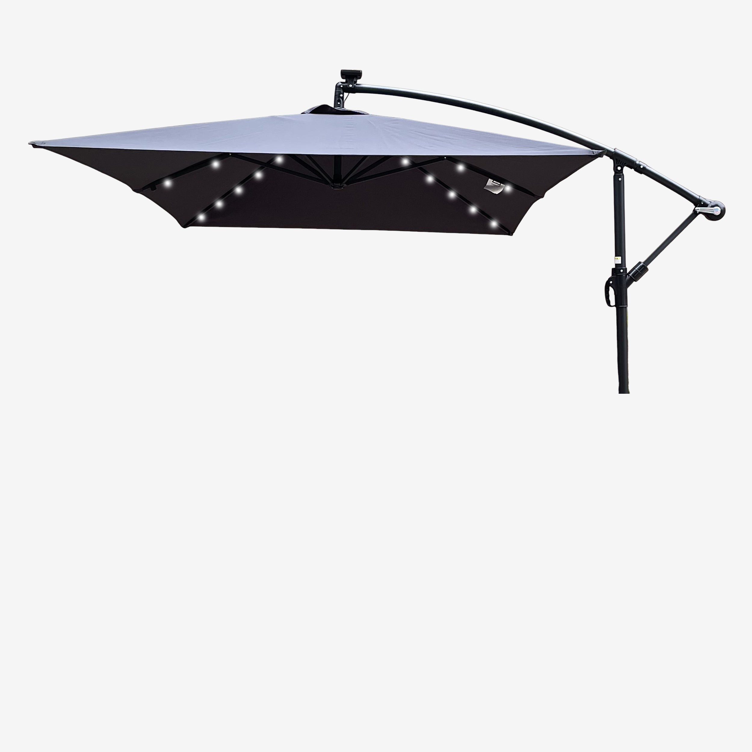 Rectangle Outdoor Patio Umbrella Solar Powered LED Lighted Waterproof 6 ...