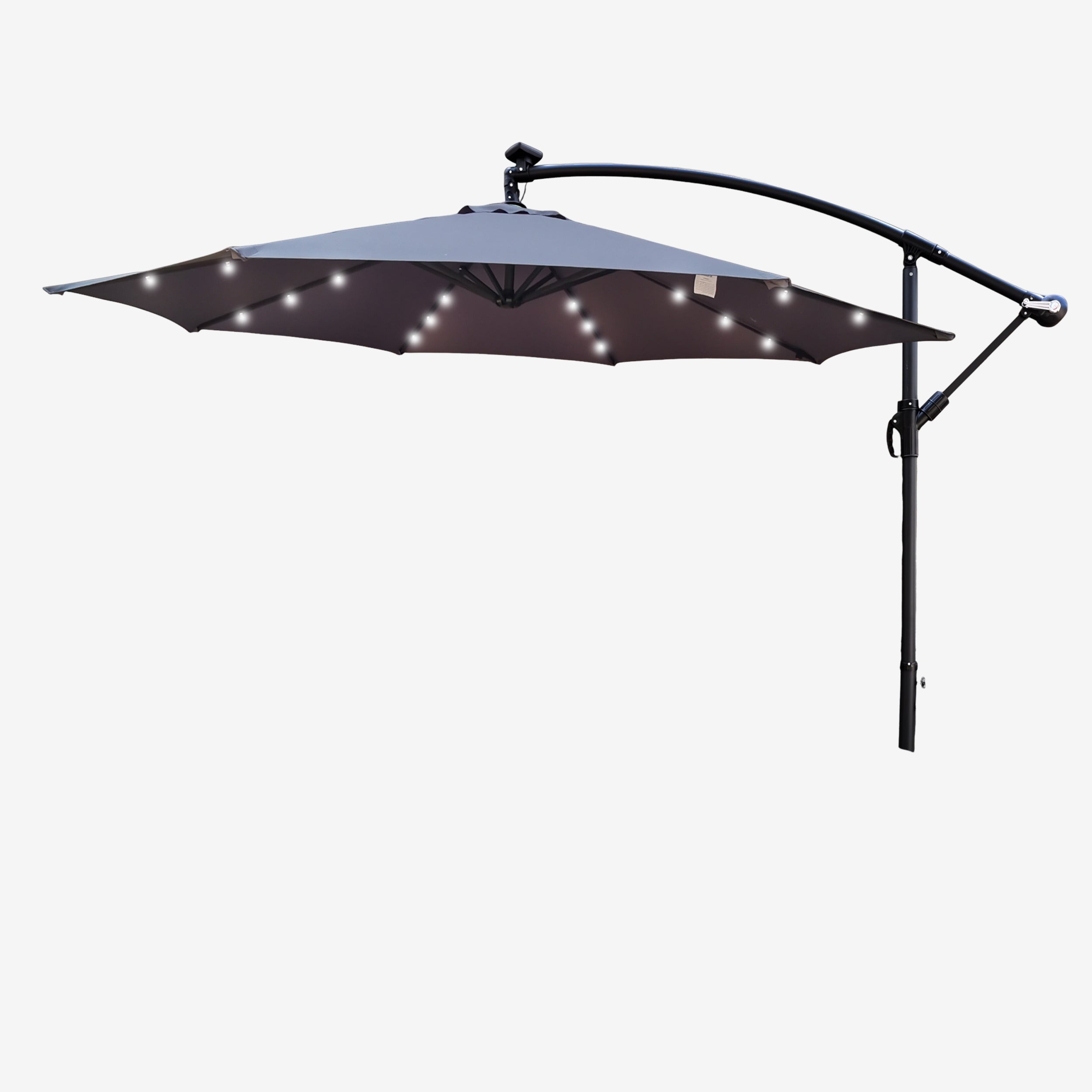 Outdoor Patio Umbrella Solar Powered LED Lighted Market Waterproof 8 ...