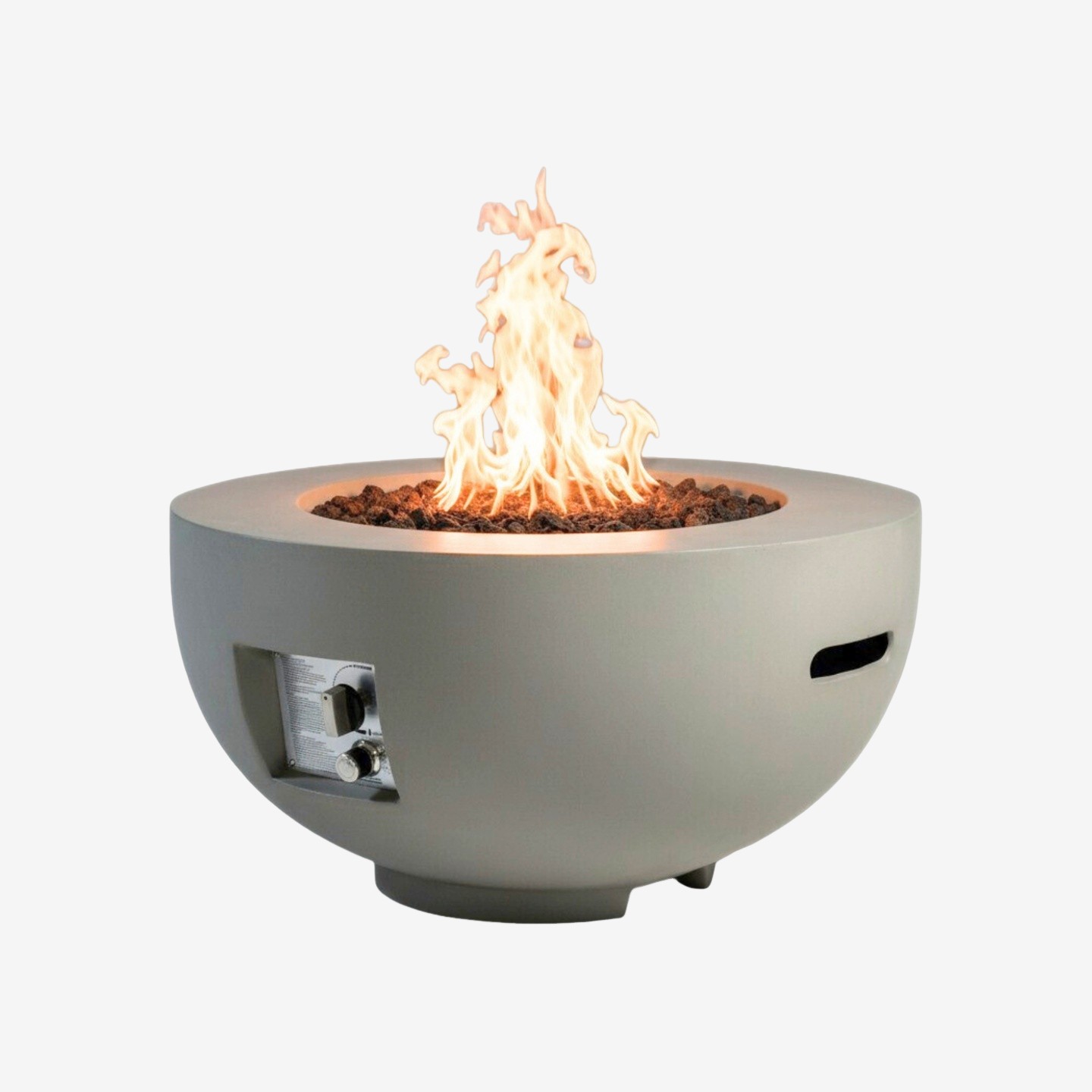 Outdoor Round Propane Fire Pit Table 28-inch,40,000 BTU Fire Pit Bowl ...