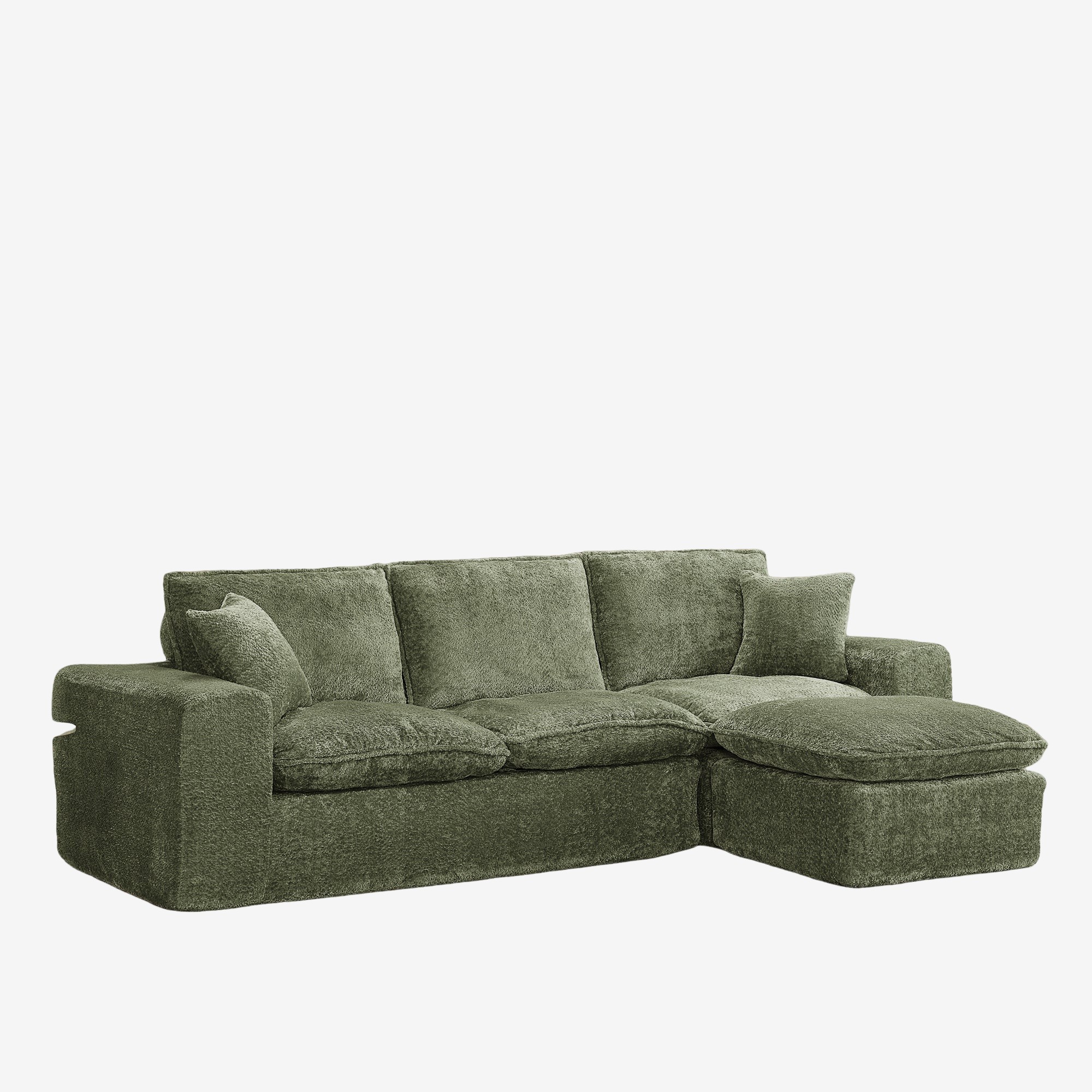 Modern Boucle Modular Sectional Sofa, Cloud-Like Comfort Couch with ...