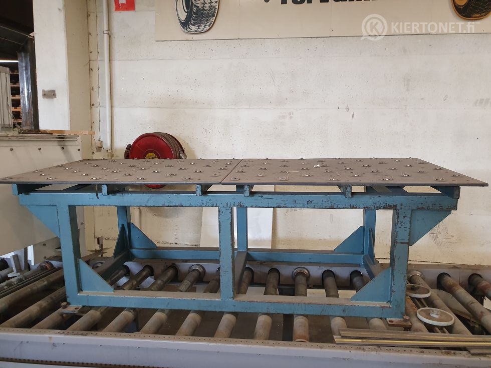 Rullapöytä jossa tavara rullaa kevyesti. – Kiertonet.fi