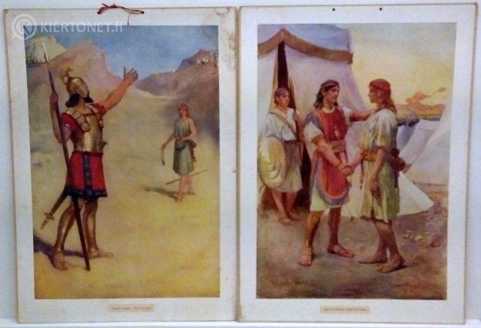 Koulun opetustaulut 2 kpl - Daavid ja Goljat - Daavid ja Joonatan ...