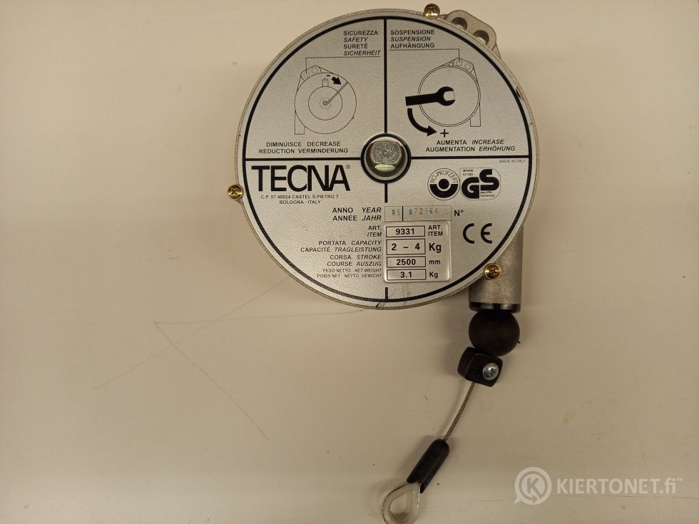 Tecna kartiokannatin, hankinta-arvo yli 500€, Erä 1. 9331 K05157 ...