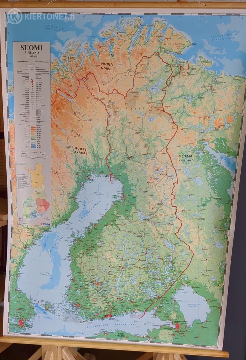 Suomen kartta, Genimap Printel – Kiertonet.fi