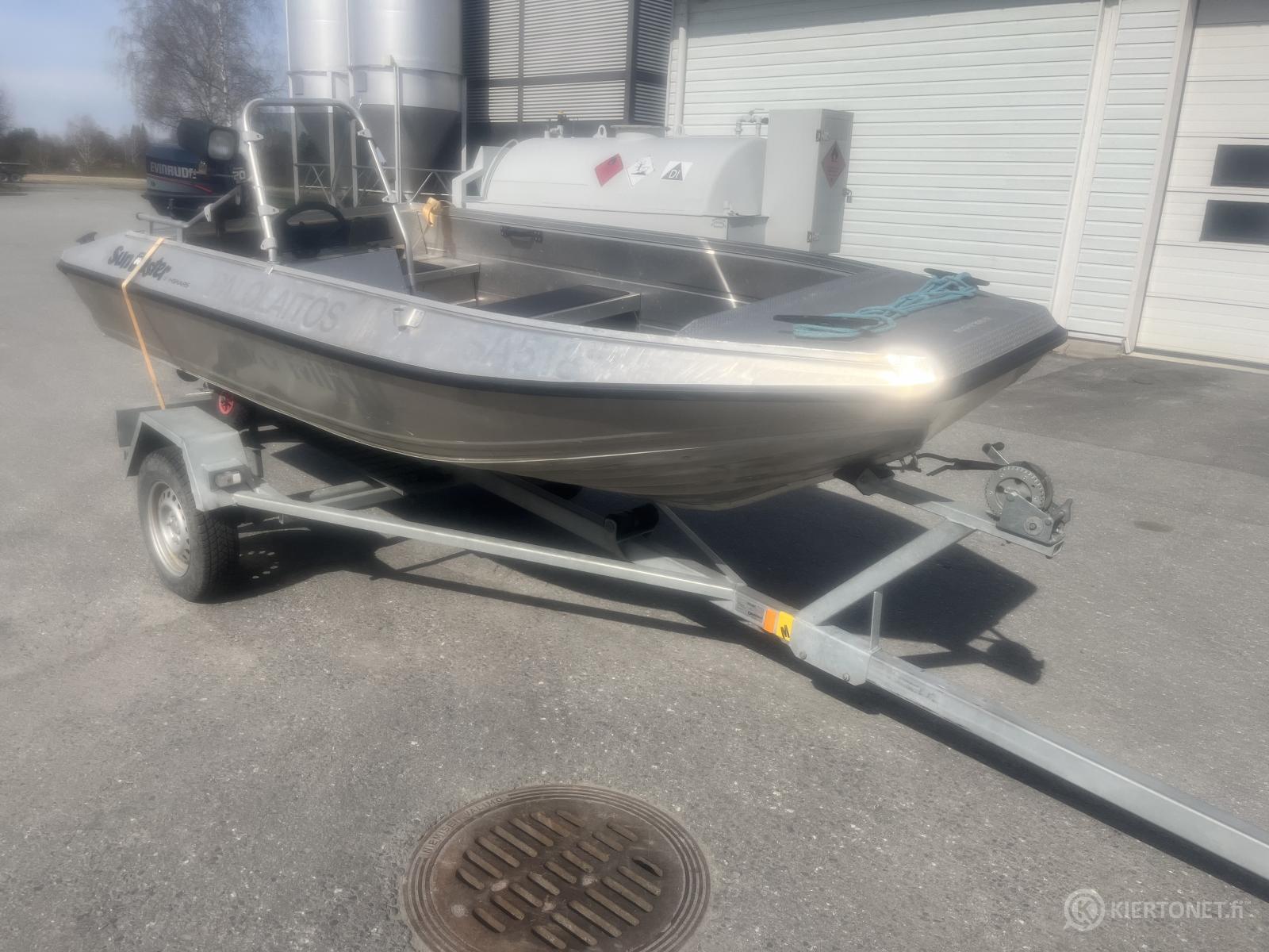 Buster Sun alumiinivene + kuljetustraileri – Kiertonet.fi