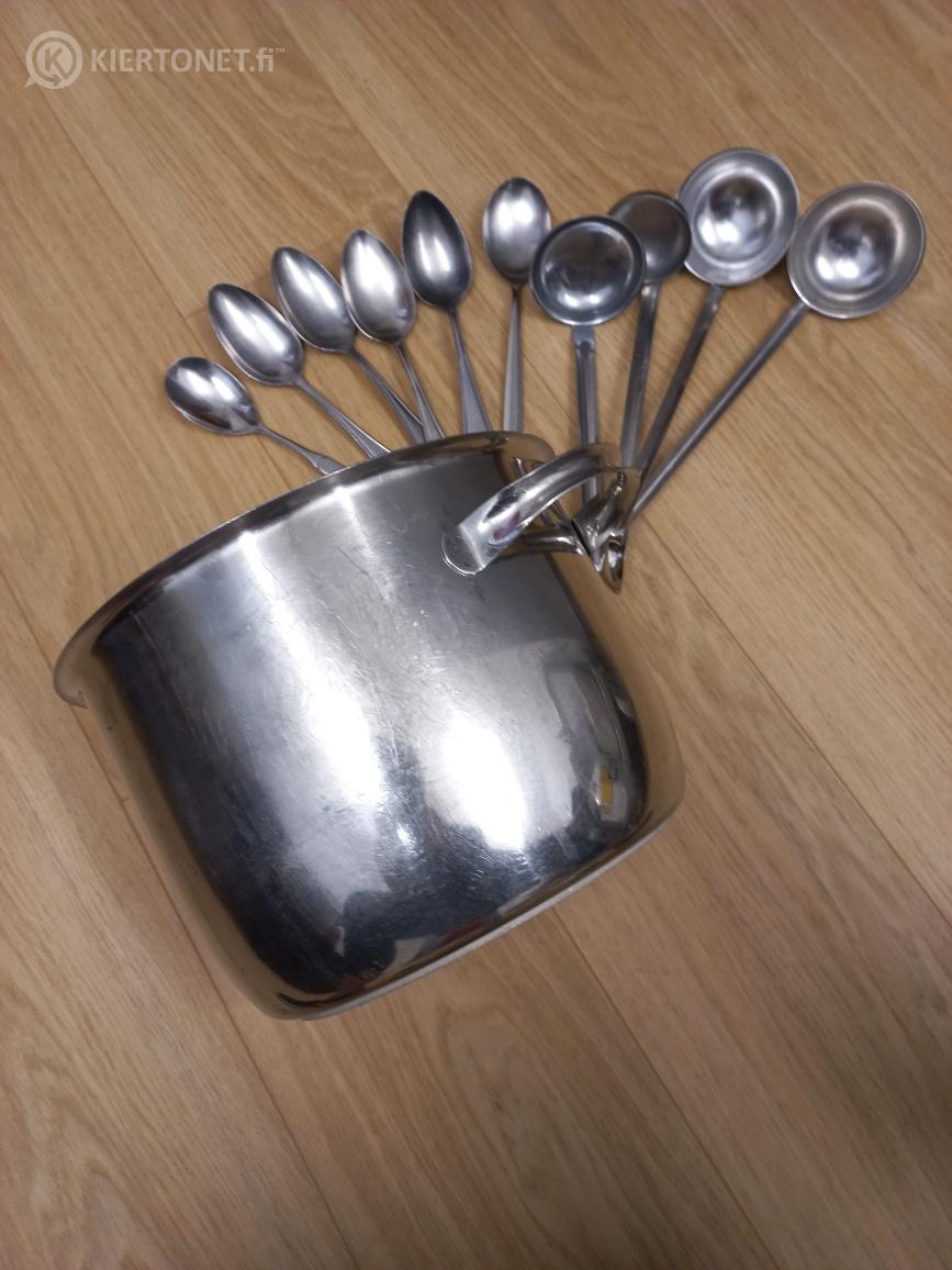 Iso kattila, kauhoja ja ottimia – Kiertonet.fi