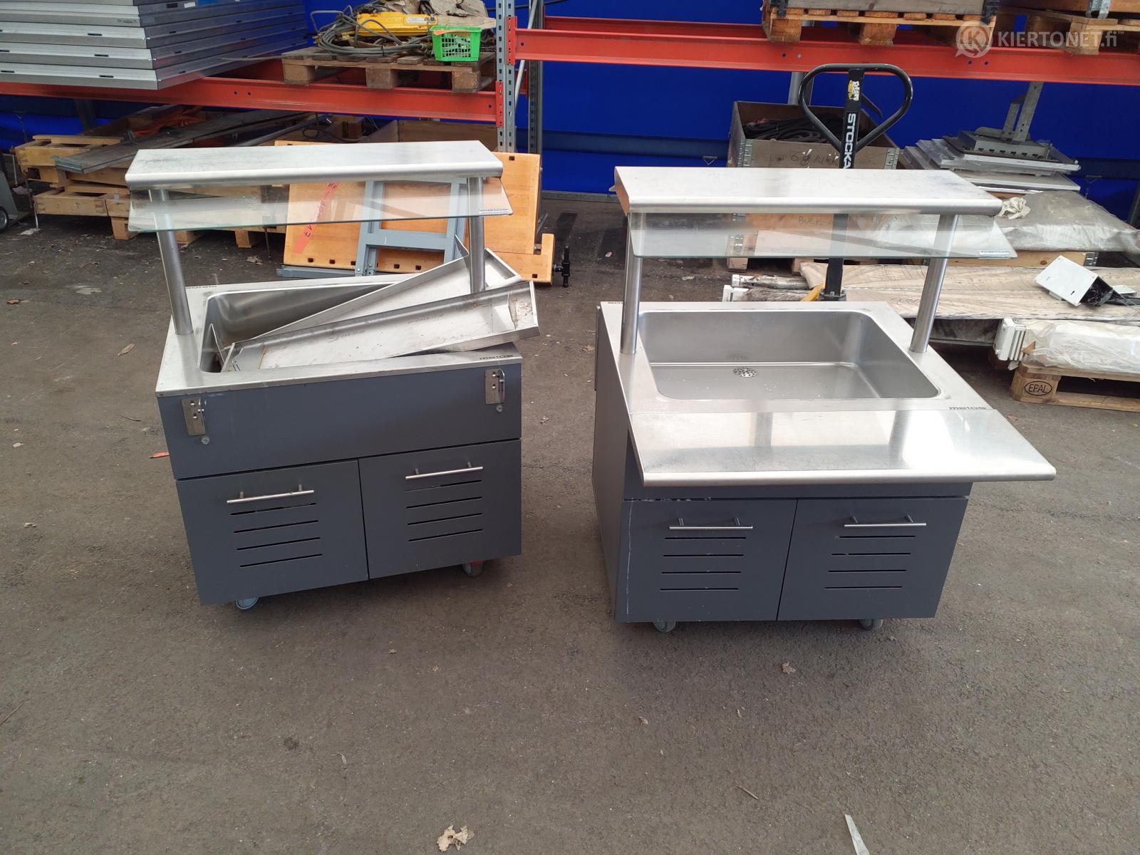 Buffet-pöytä/ tarjoiluvaunu Metos 2 kpl – Kiertonet.fi