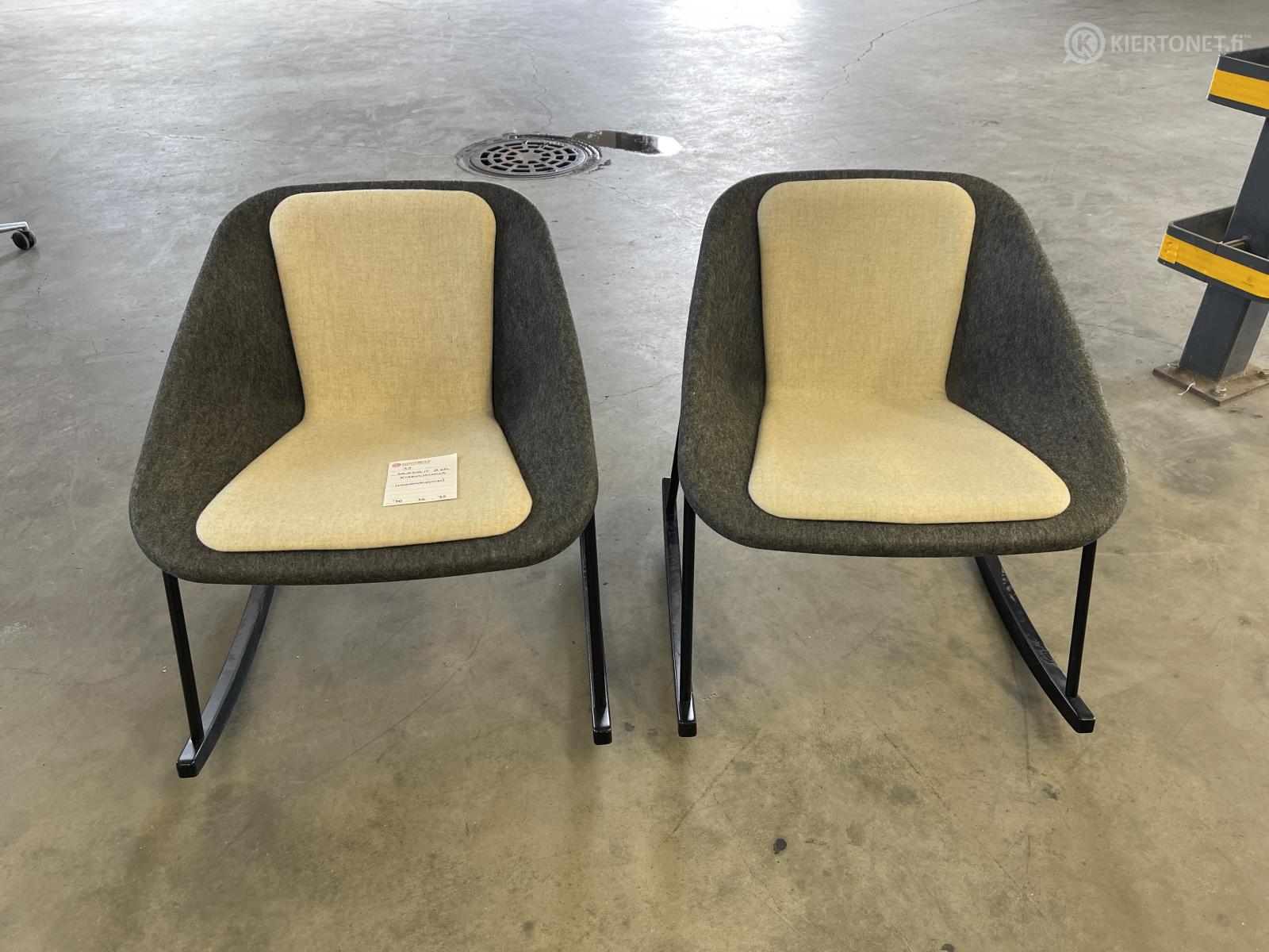 Nojatuolit kiikkusjaloilla 2 kpl (nro 33) tila B 1 – Kiertonet.fi