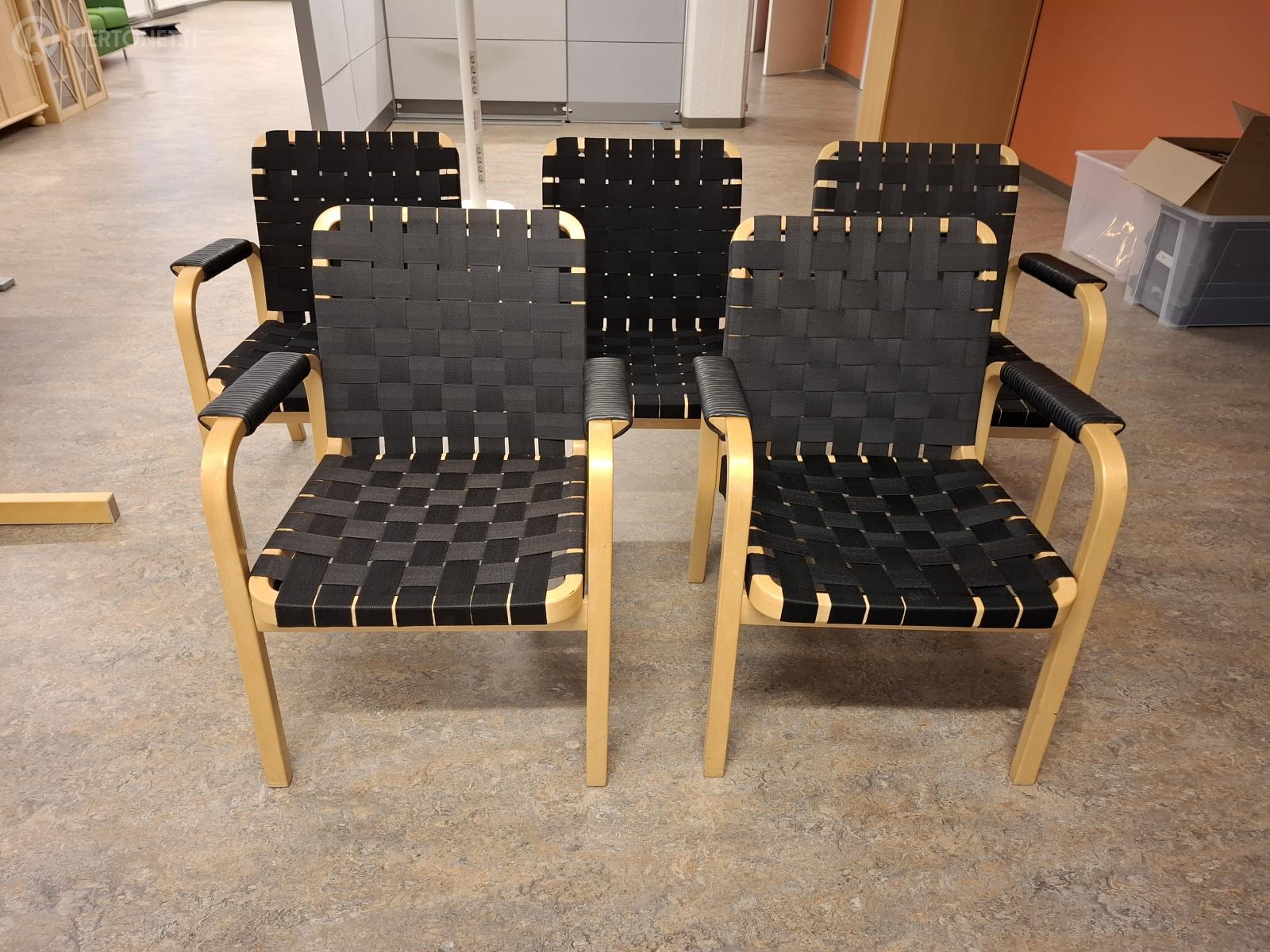 Artek Alvar Aalto nojatuoli malli 46 5 kpl – Kiertonet.fi
