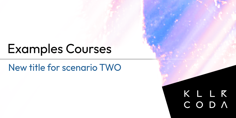 Scenario TWO | Examples Courses | Killercoda
